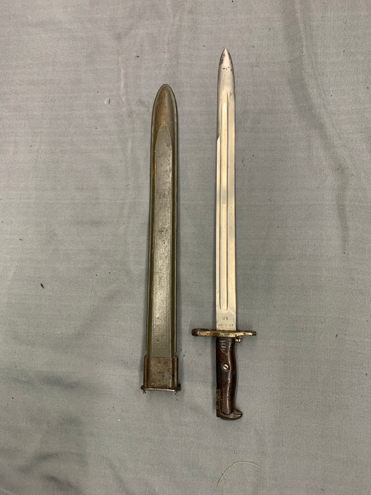 U.S. M1905 BAYONET WITH SCABBARD #2502 | Auctionninja.com