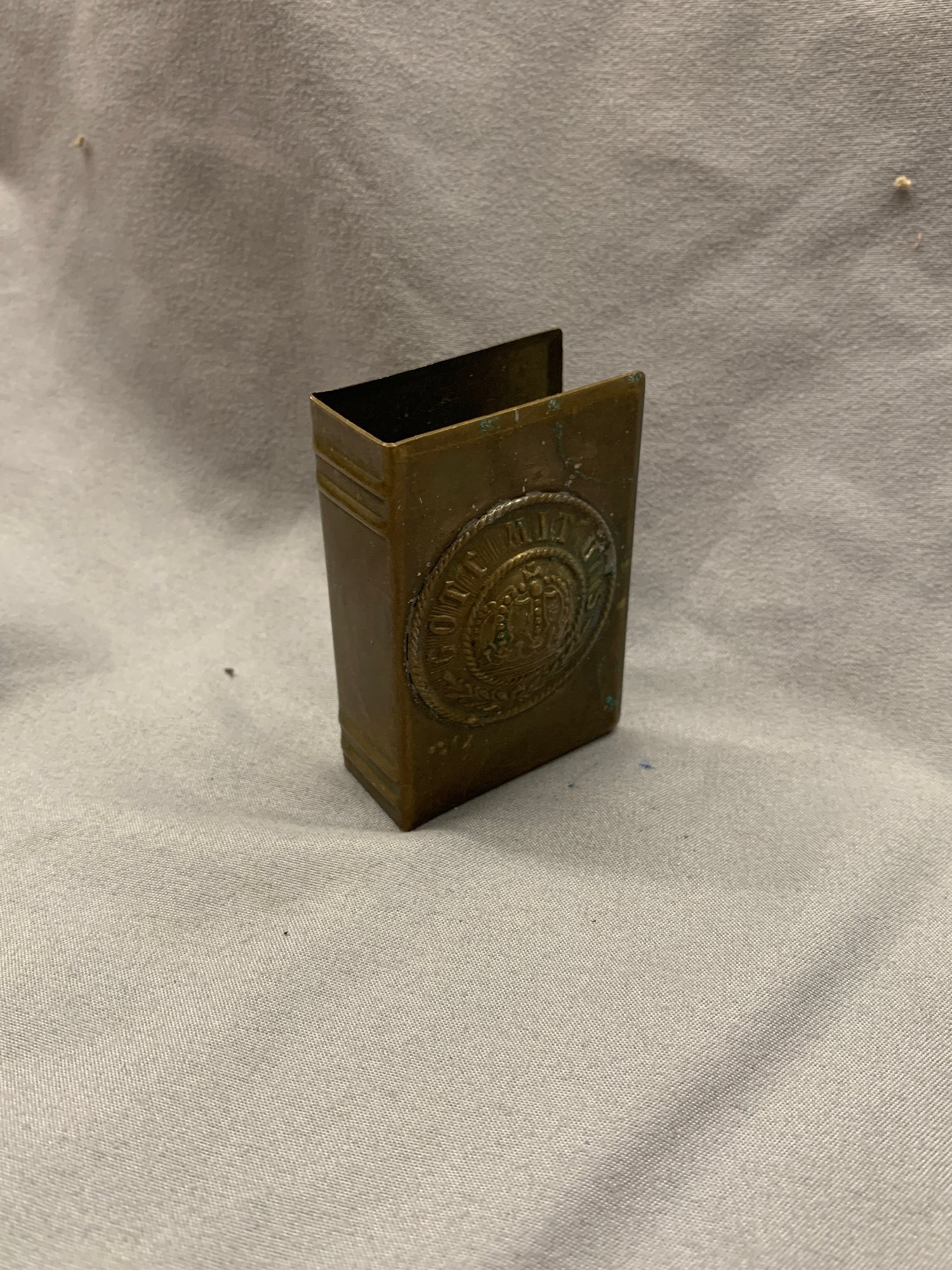 WW1 GERMAN TRENCH ART MATCHBOX COVER #2786 | Auctionninja.com