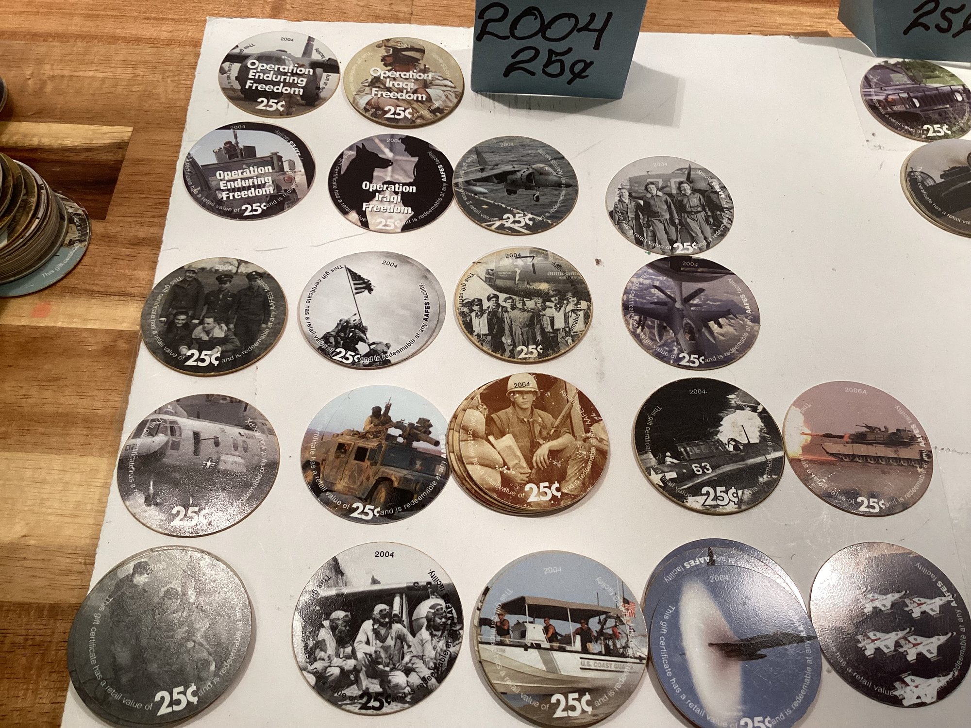 POGs, U. S. Military 2004 $0.25, Some Undated #1131 | Auctionninja.com