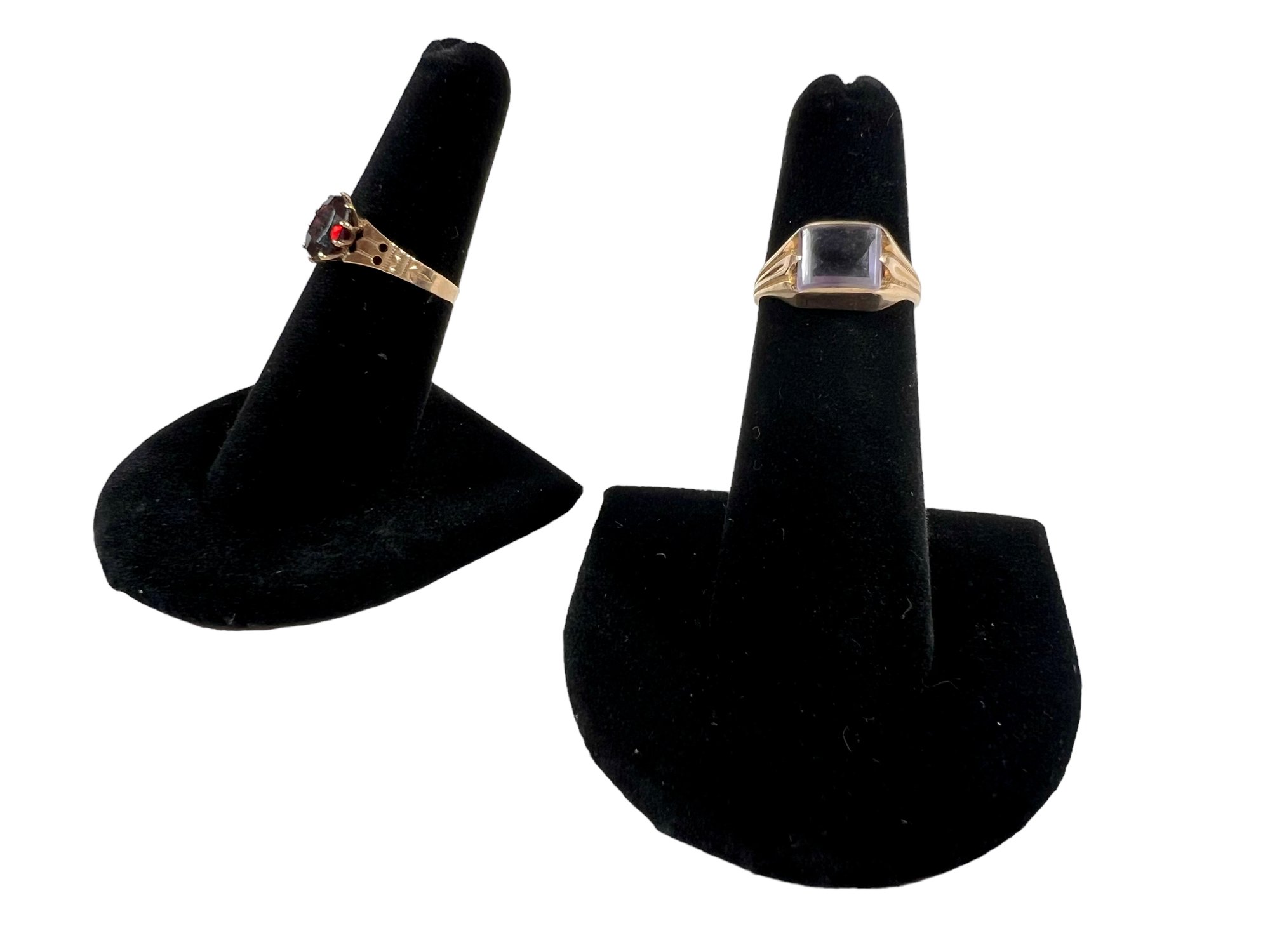 (2) 19th C. Gold Rings - Including 10k Gold & Amethyst Ring By Ostby ...