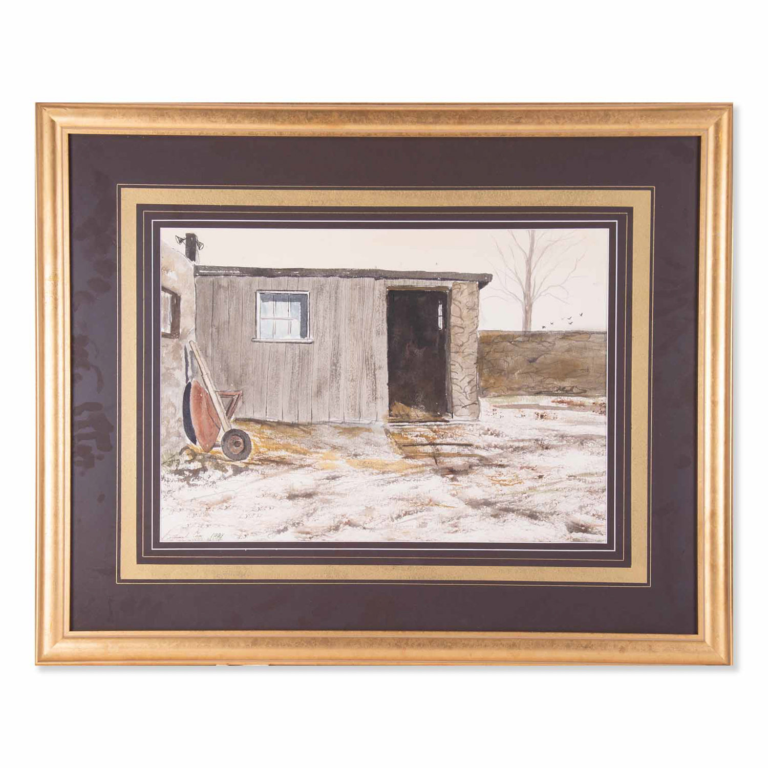 American Artist Richard Carr Watercolor "Tool Shed" #7028 ...