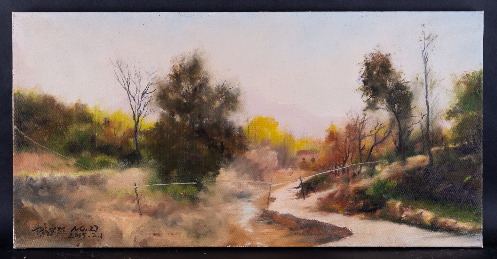 Fine Art Original Oil Painting By Artist Jianping Chen "Trees 14 ...