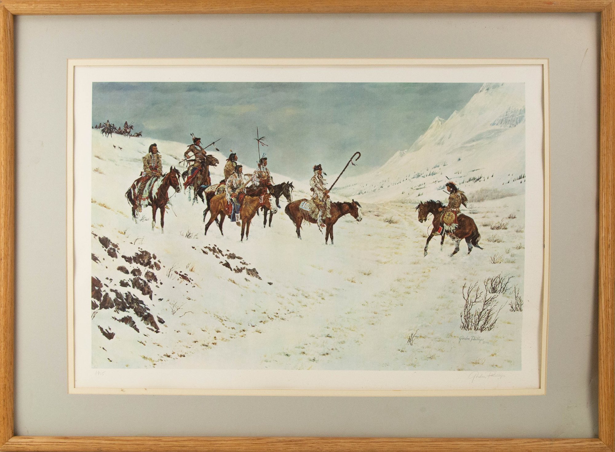 Group Portrait Lithograph Gordon Phillips 1975"Crossing Trails" #17648 ...