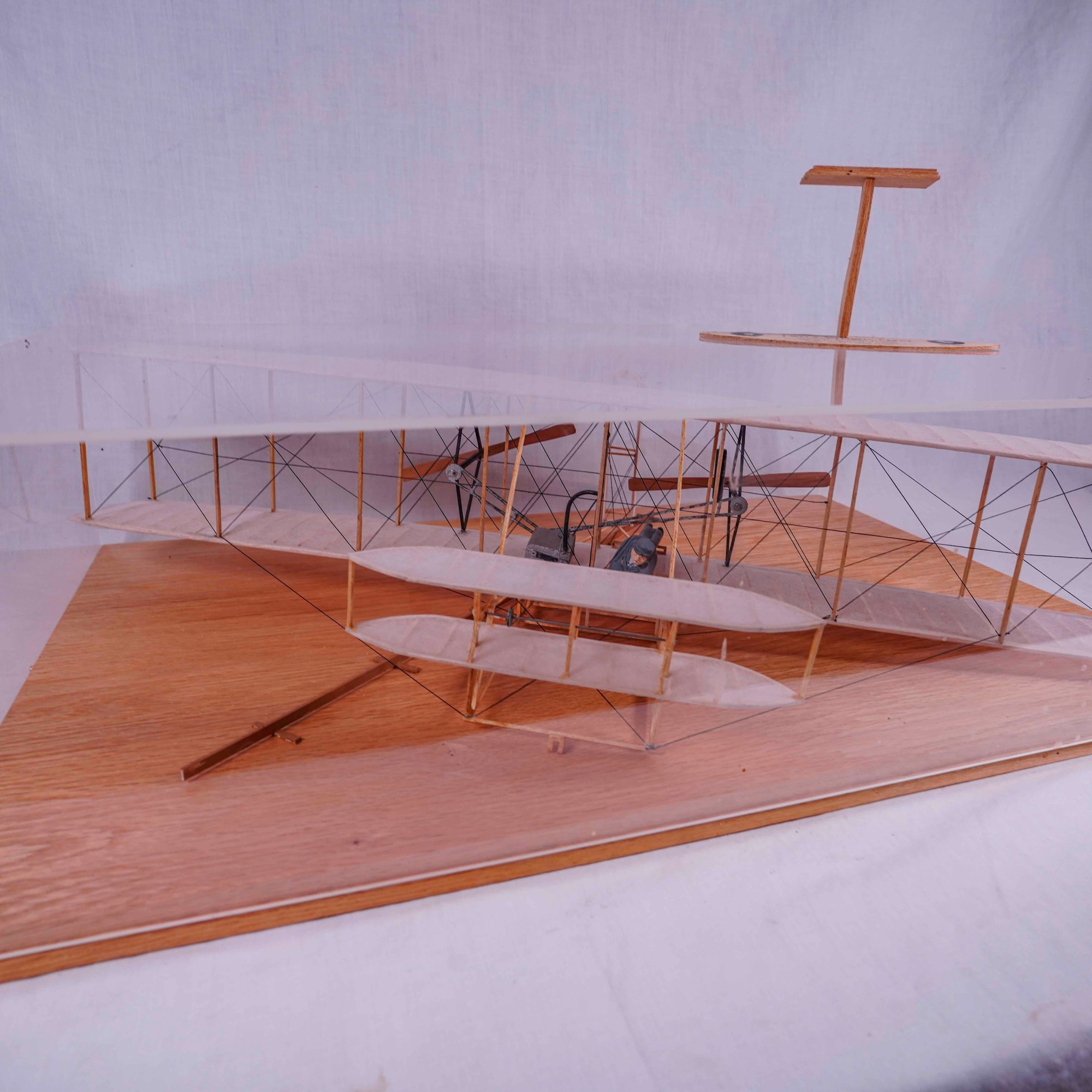 1903 Wright Flyer Balsa Wood Model 1:20 Scale W/Acrylic Case #1262 ...