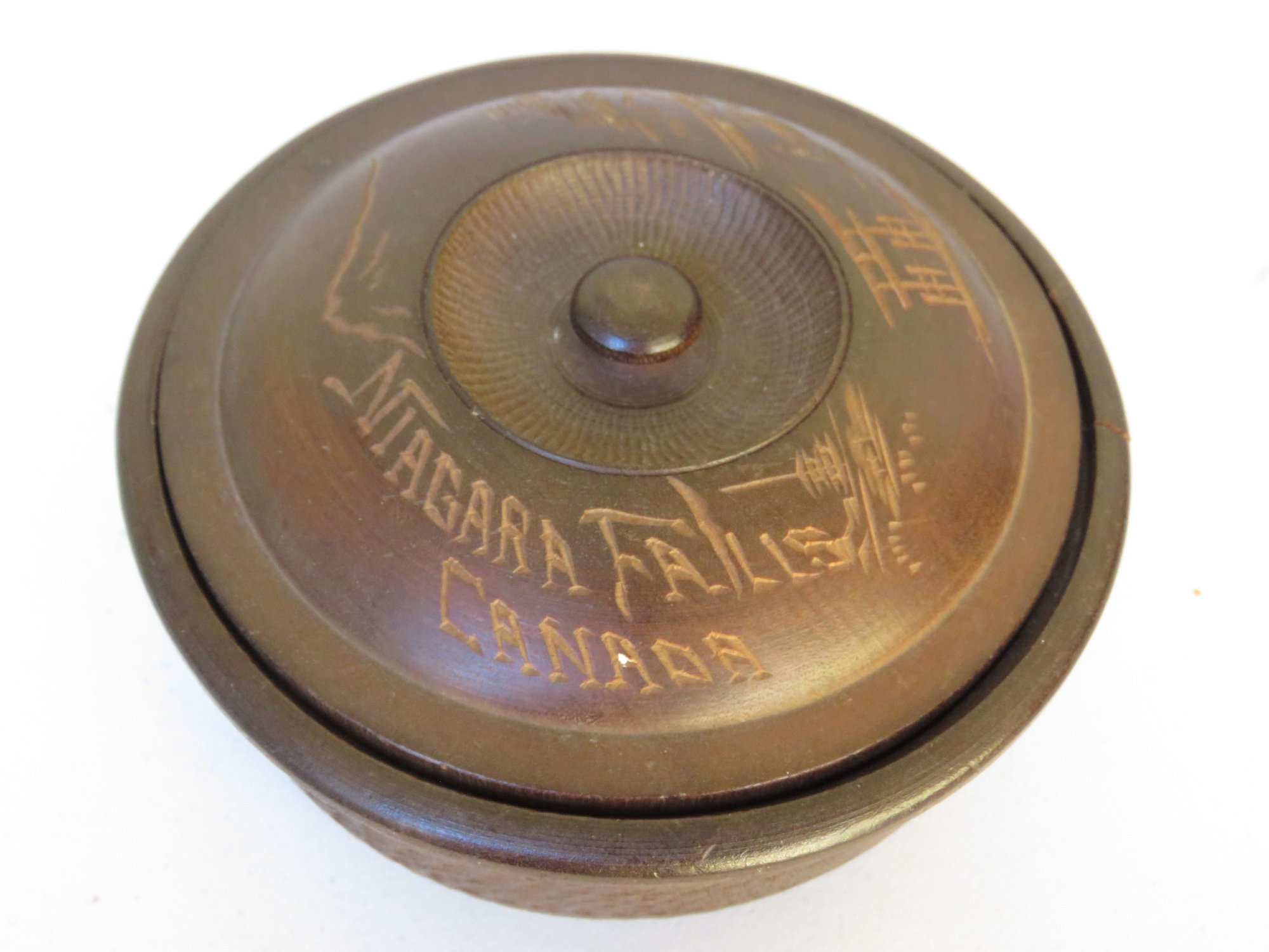 Wood Niagara Falls Souvenir Box #3047 | Auctionninja.com