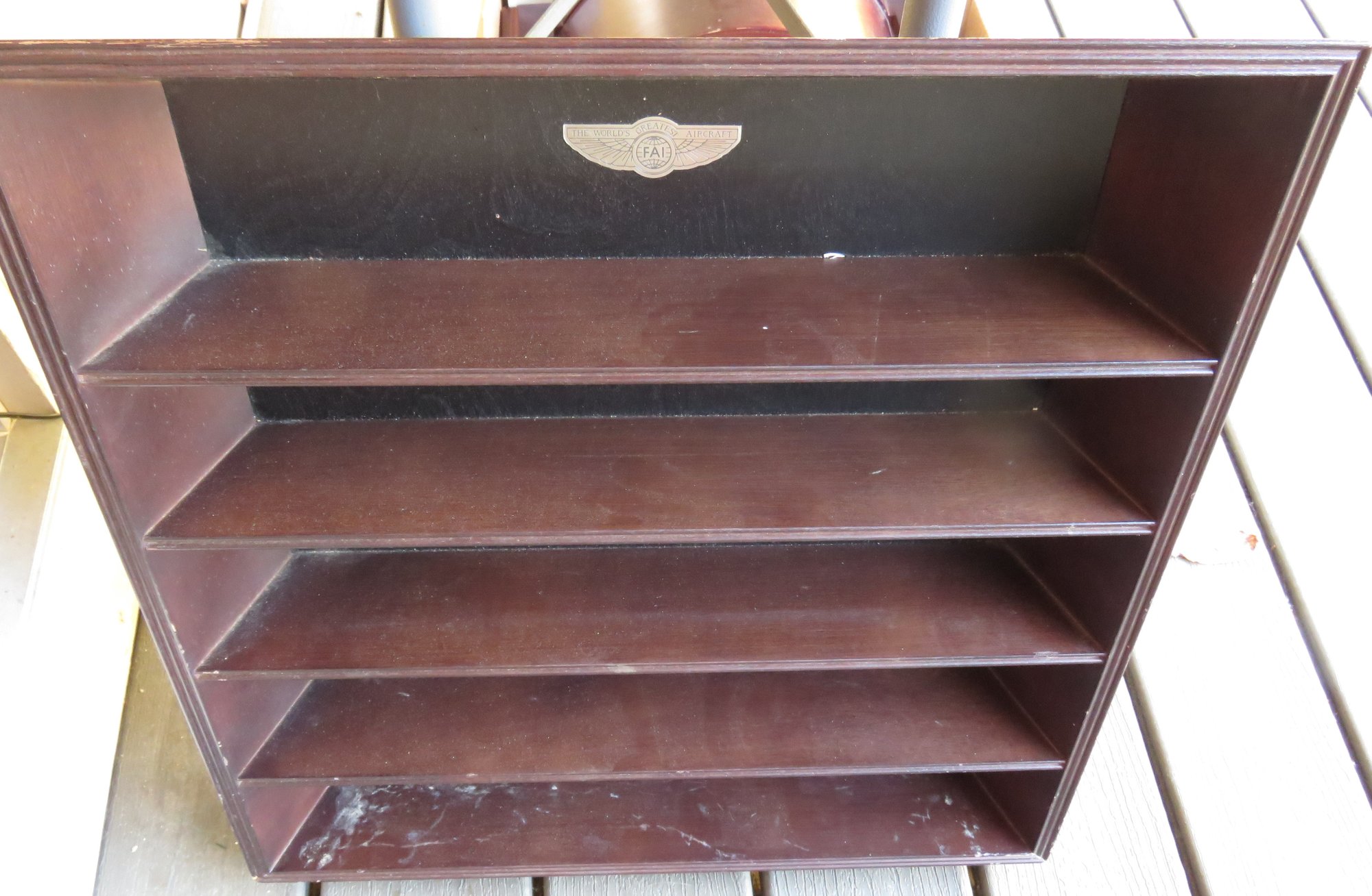 FAI Badged Curio Display Shelf #2935 | Auctionninja.com
