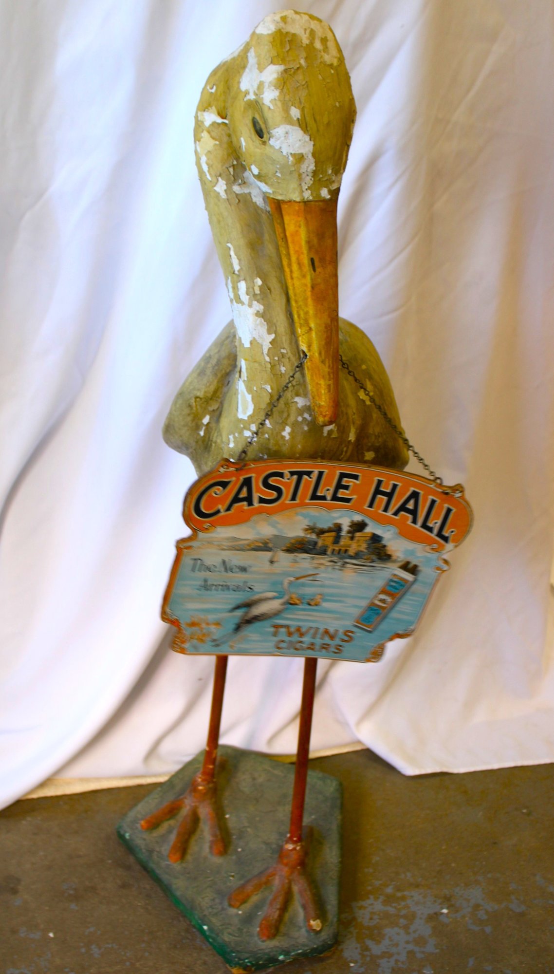 Rare Antique Castle Hall Twin Cigar Figural Stork Store Advertising ...