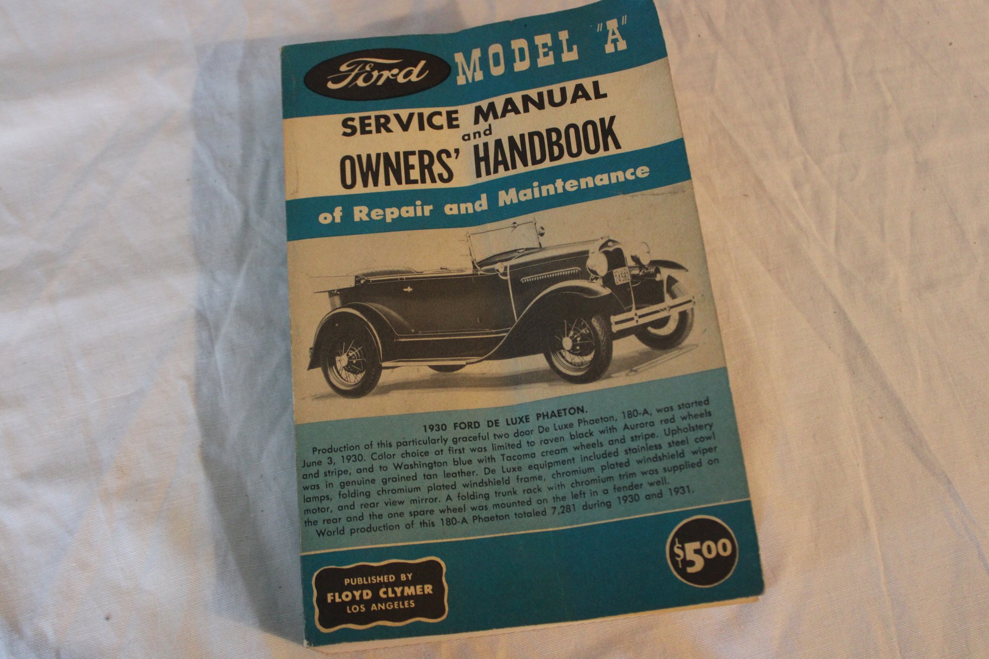 Ford Model A Service Manual And Handbook #7938 | Auctionninja.com