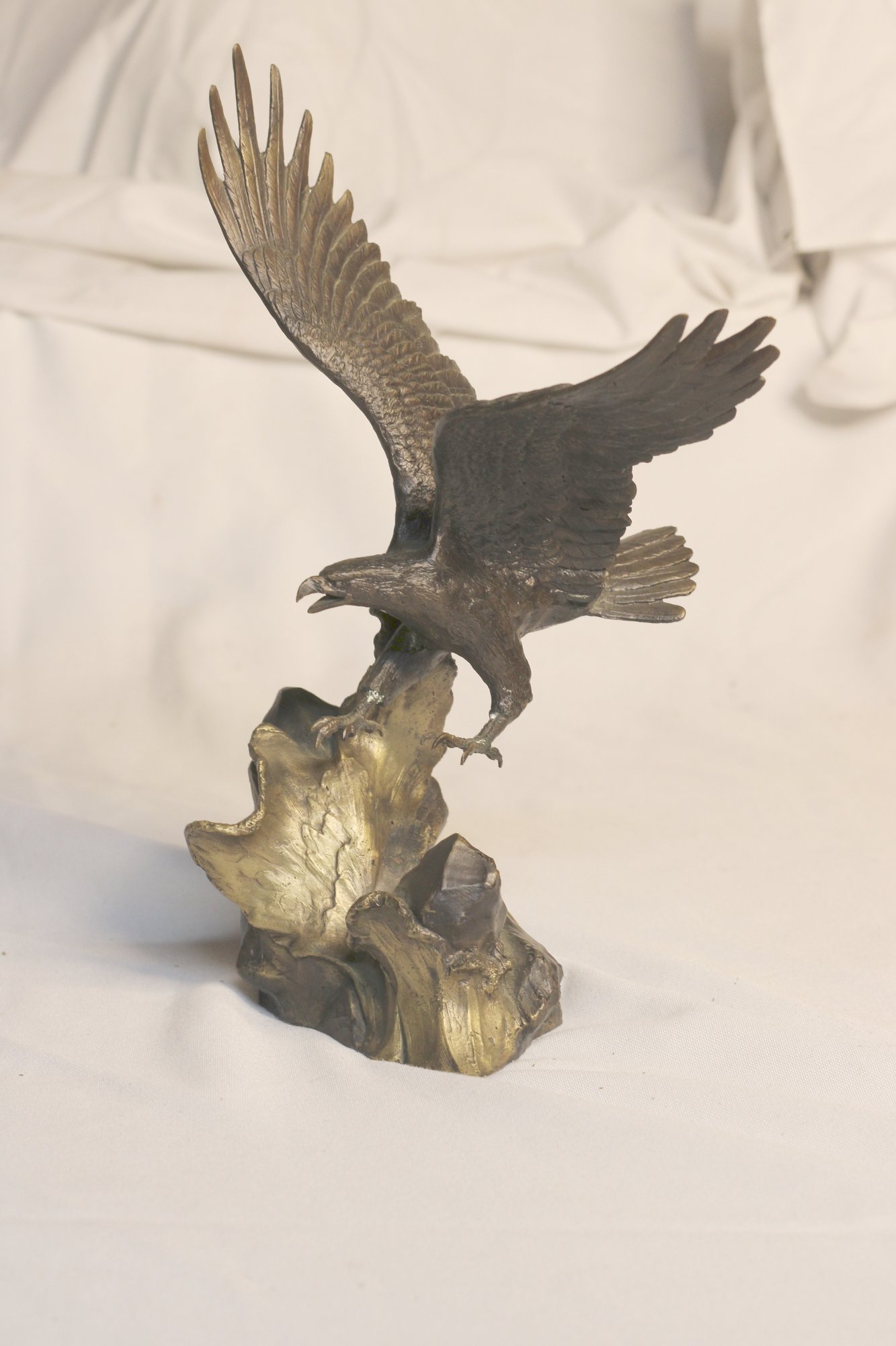 VTG Ronald Van Ruyckevelt 1990 Wings Of Glory Solid Bronze Eagle Statue ...