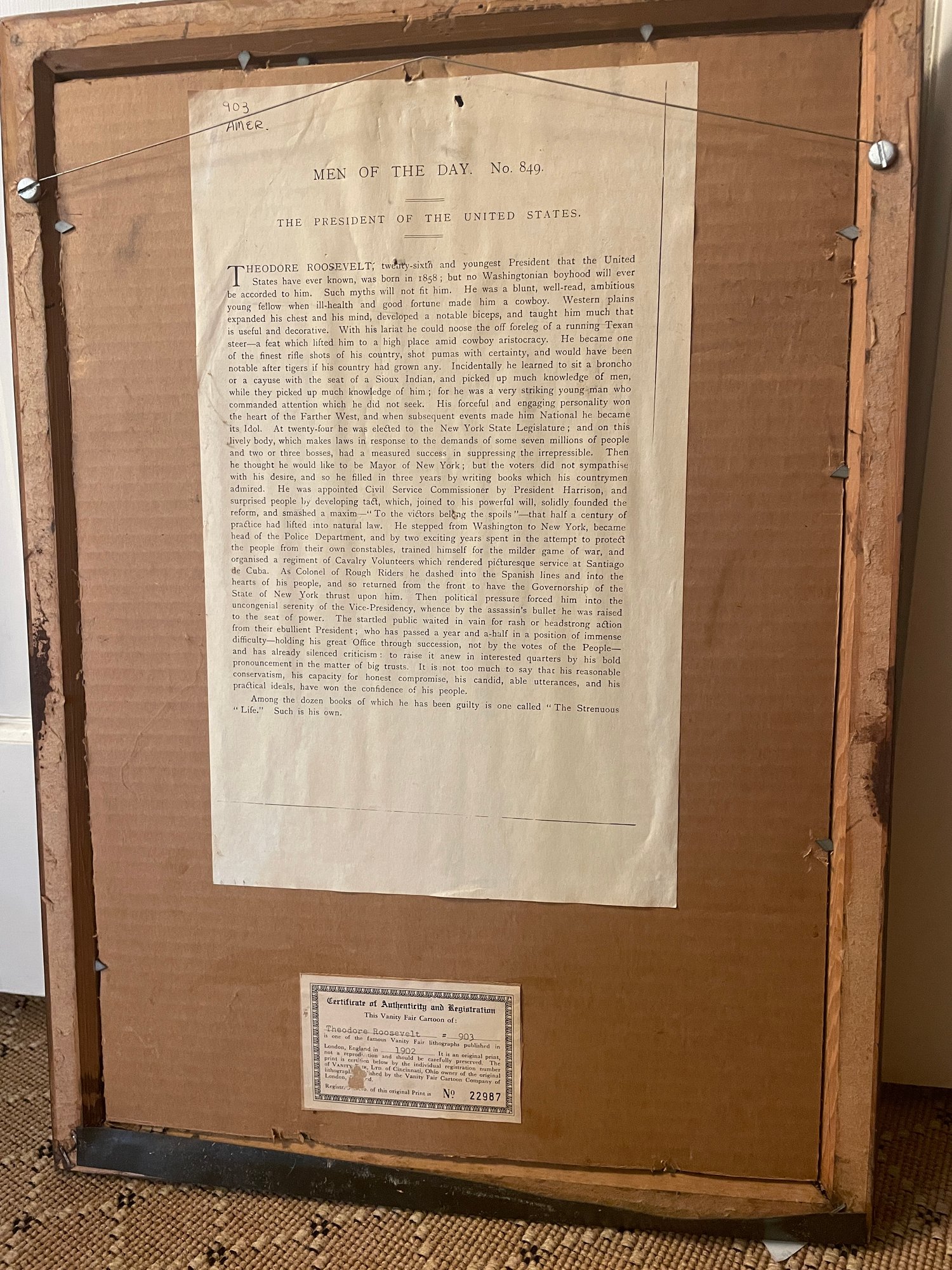 Vanity Fair ,Theodore Roosevelt Lithograph #15287 | Auctionninja.com