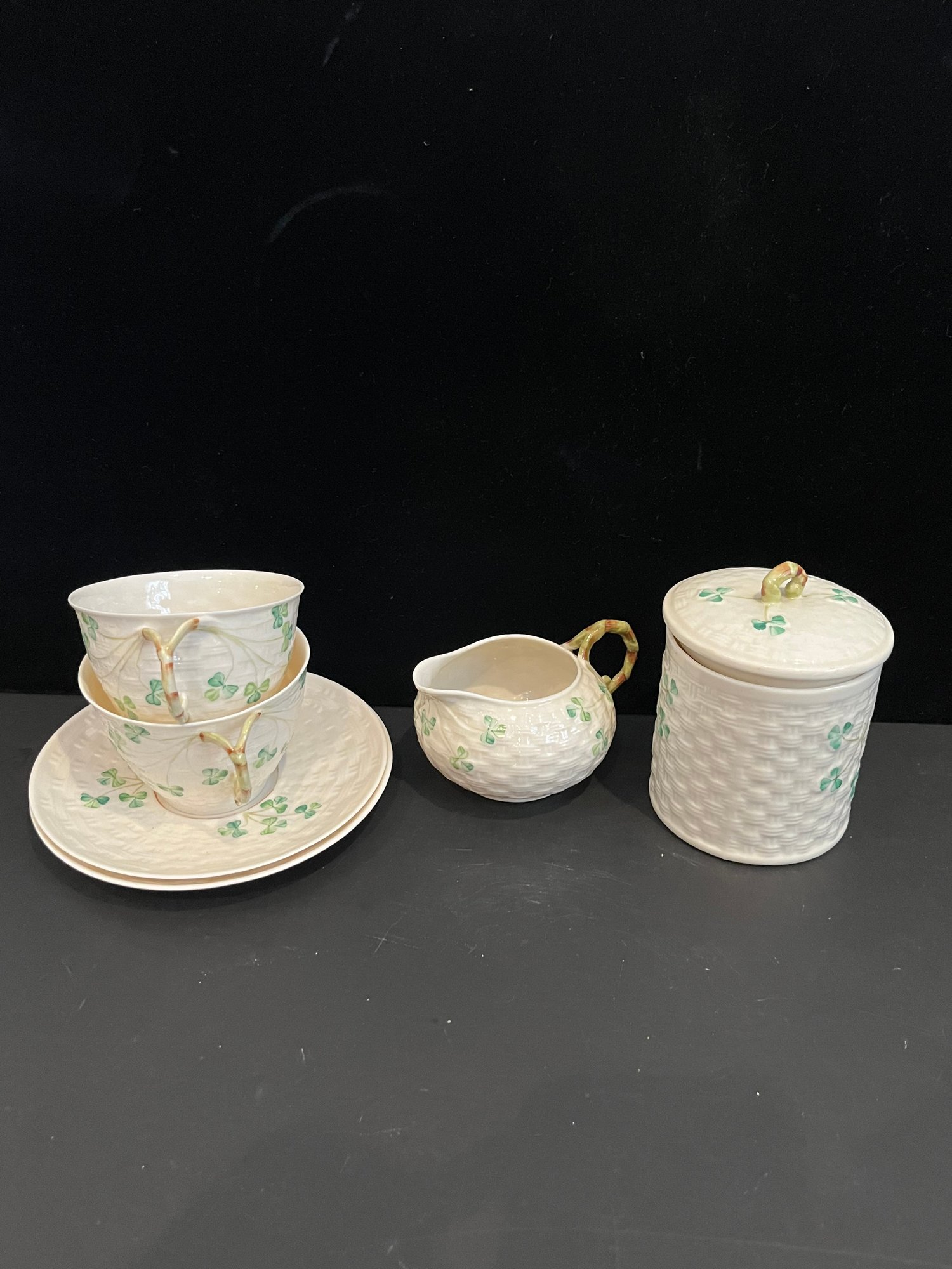 Belleek China Tea Cup Set #3494 | Auctionninja.com