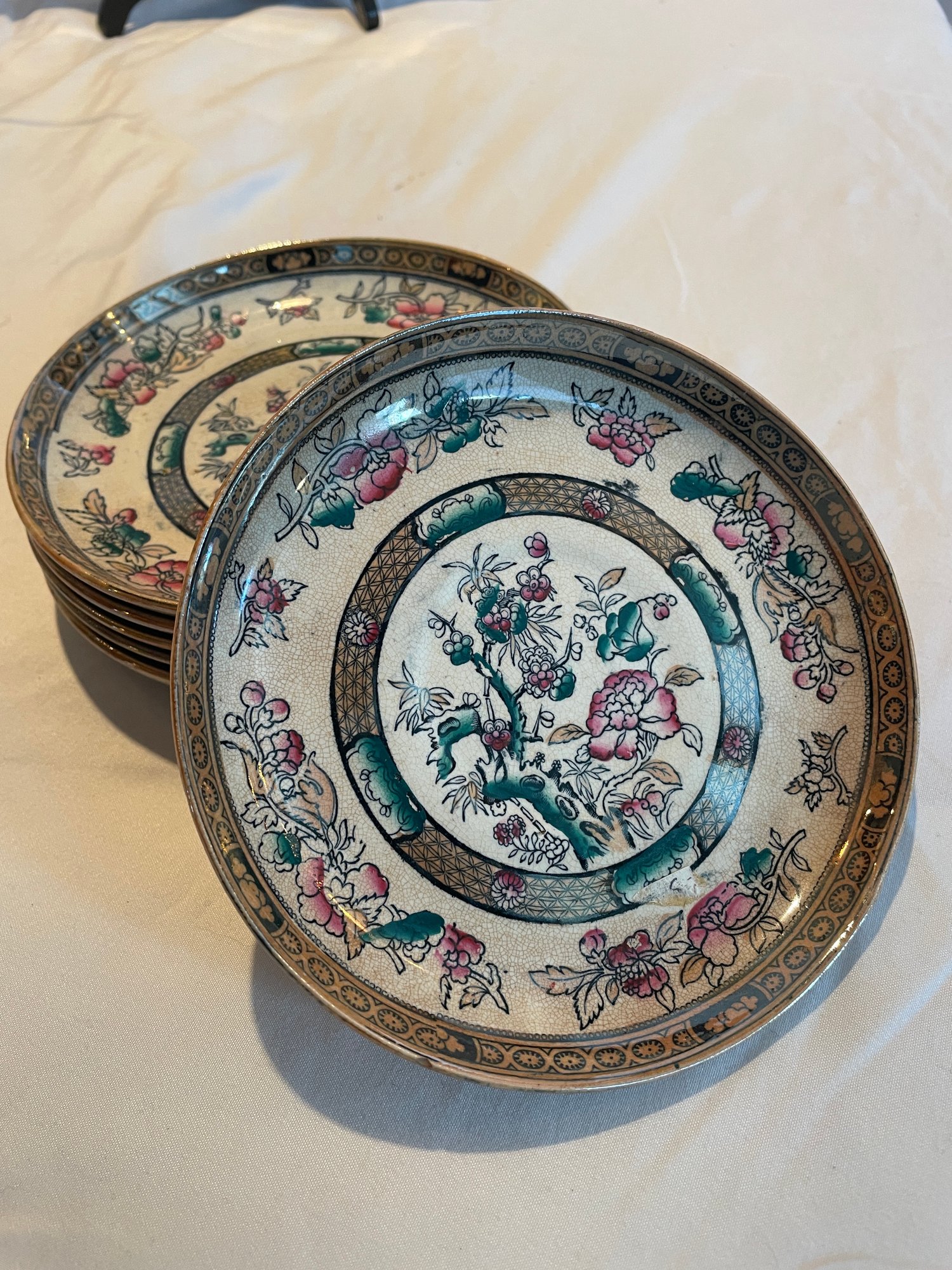 Asian Motif Large Plate, Asian Motif Cups And Saucers, Chinese Musical ...