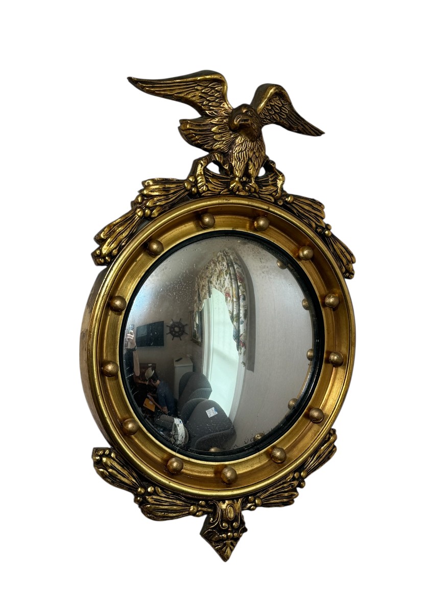 American Federal Style Carved Giltwood Eagle Wall Mirorr (LR2) #29258 | Auctionninja.com