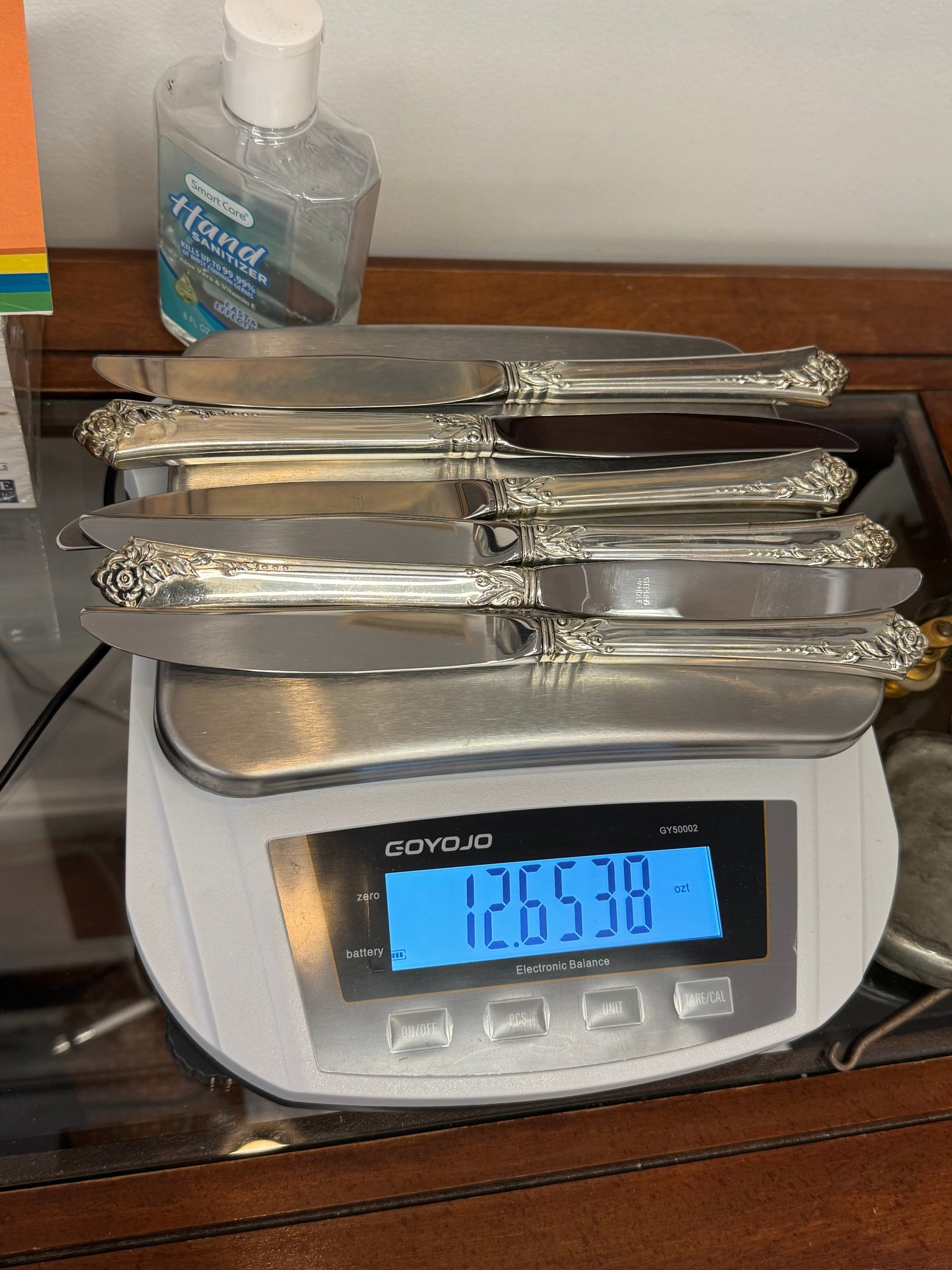 Sterling Silver Oneida Heirloom Damask Rose 24pc Flatware Collection ...