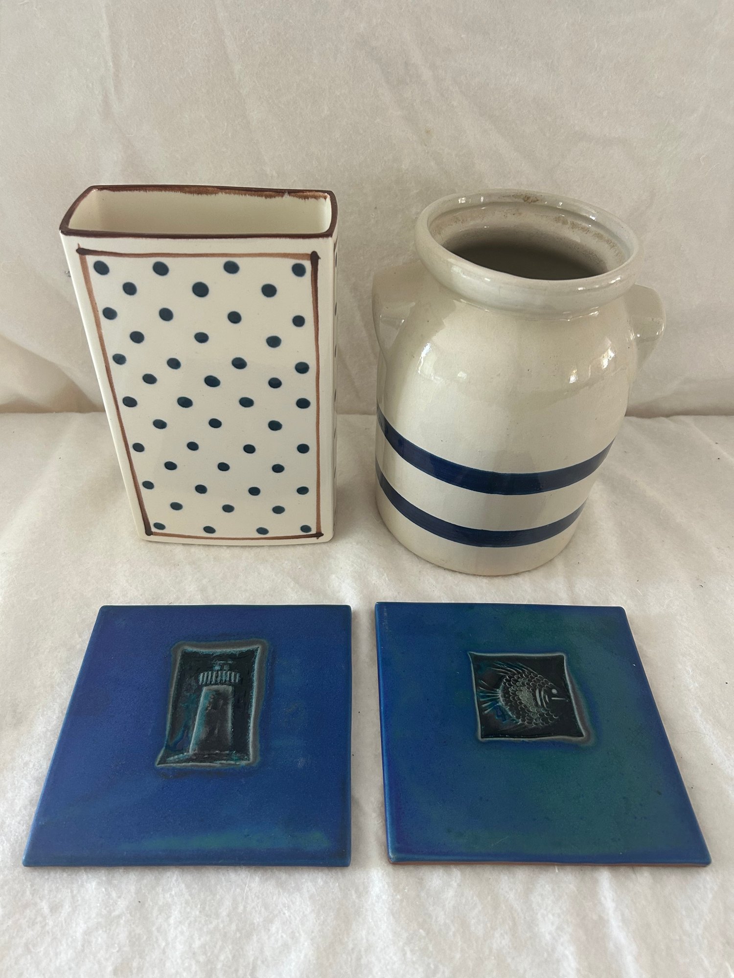 Dorothy Hafner For Tiffany And Co. Vase, Jar And 2 Trivets #9369 ...