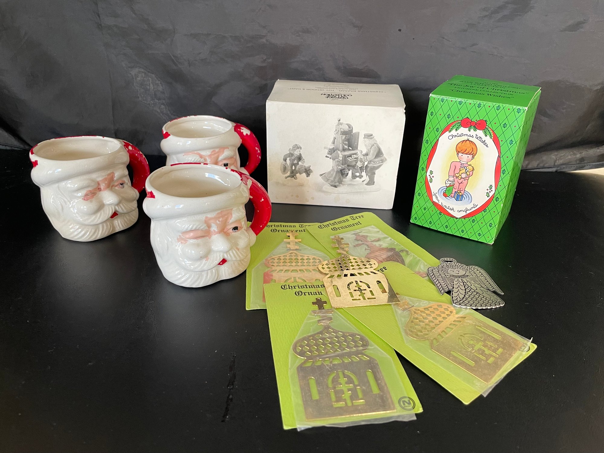 Santa Mugs Japan Vintage, Dept 56 Christmas Bazaar, Avon Joy Of ...