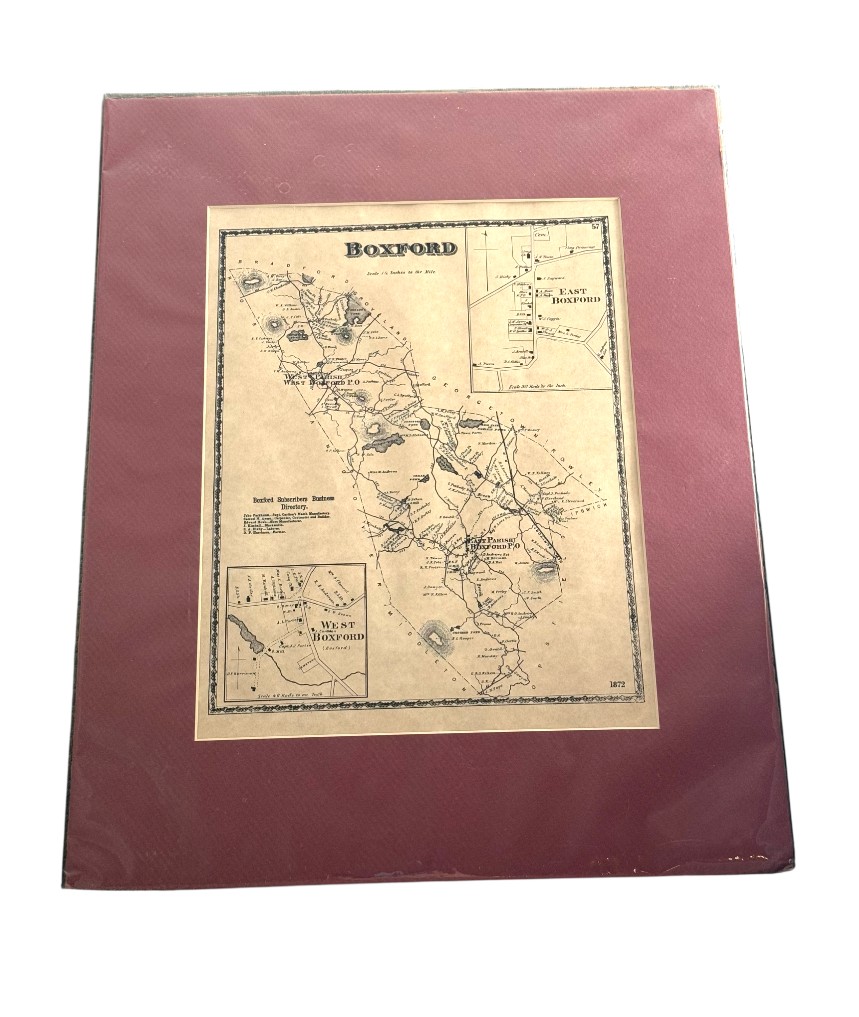 19th Century Reproduction Map Of Boxford #26799 | Auctionninja.com