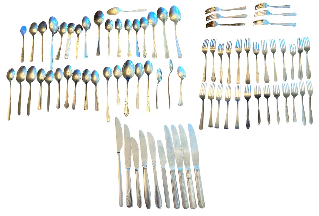 Miscellaneous Stainless Steel & Silver Plate Silverware (K) #27152 ...