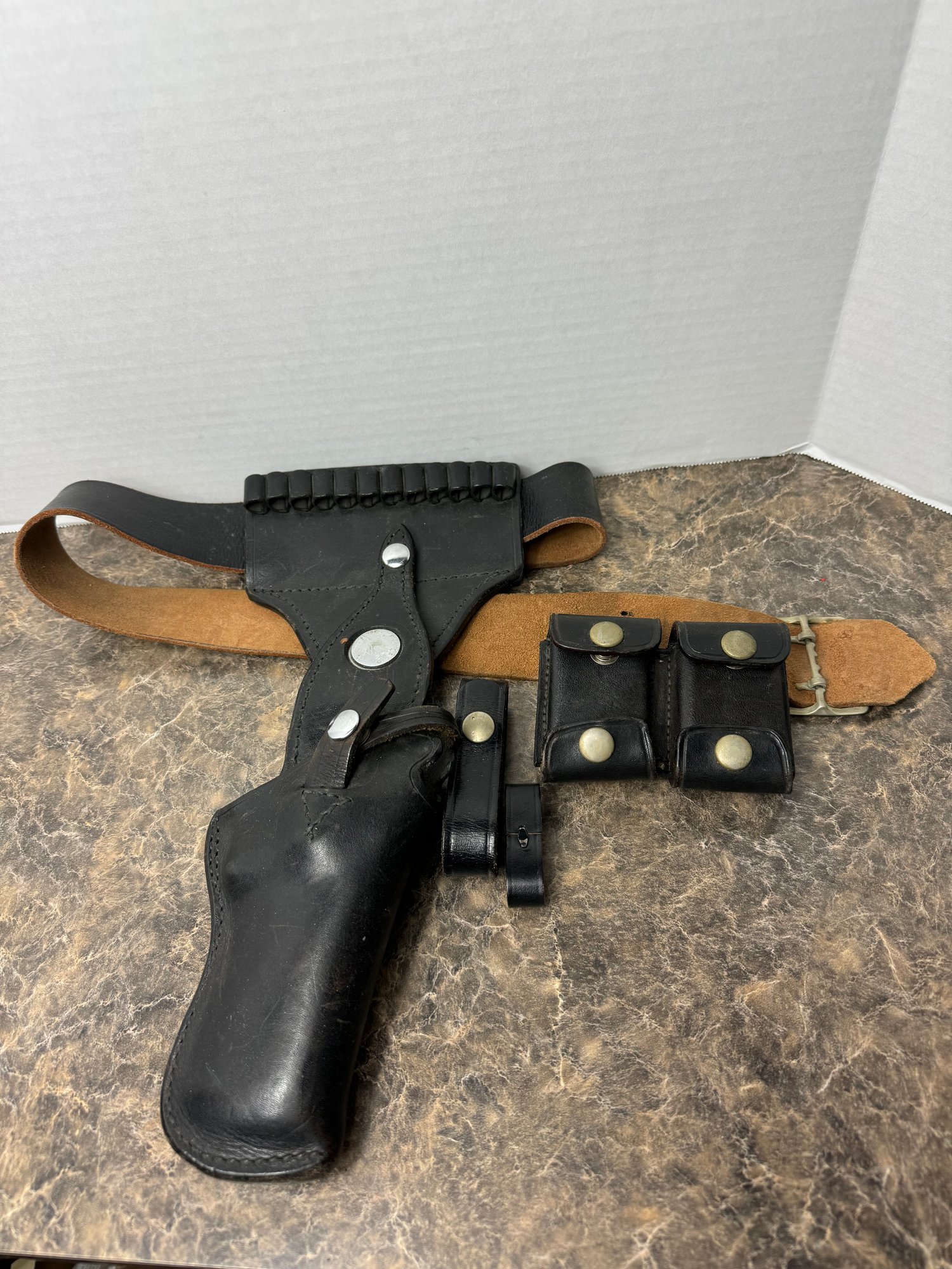 Leather Bucheimer Clark Gun Holster Belt & Leather Straps #11302 ...