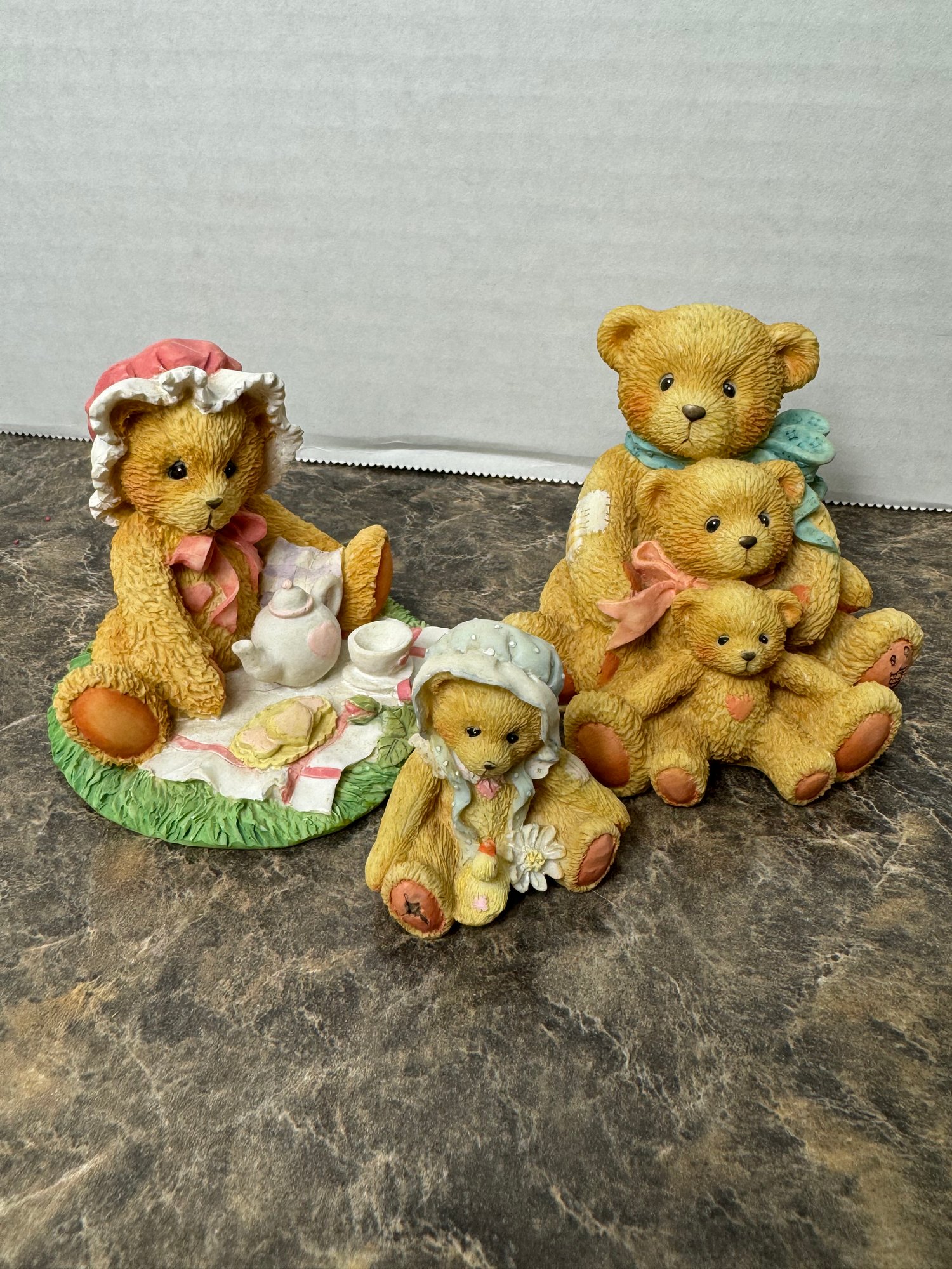 Cherished Teddies 3pc Ceramic Teddy Bear Figurines 1990s #11328 ...