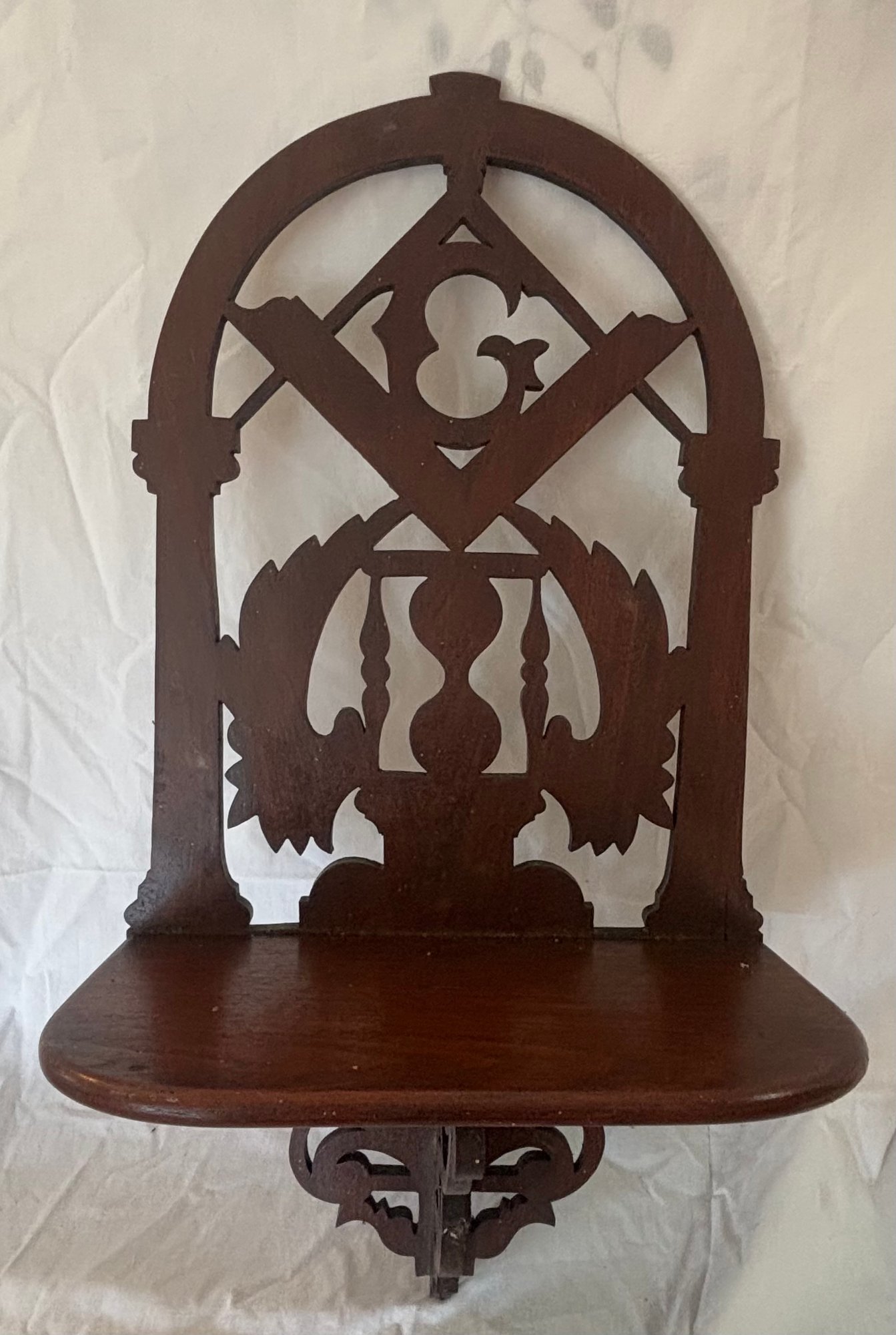 Antique Masonic Carved Wood Decorative Hanging Shelf (PB) #17492 ...