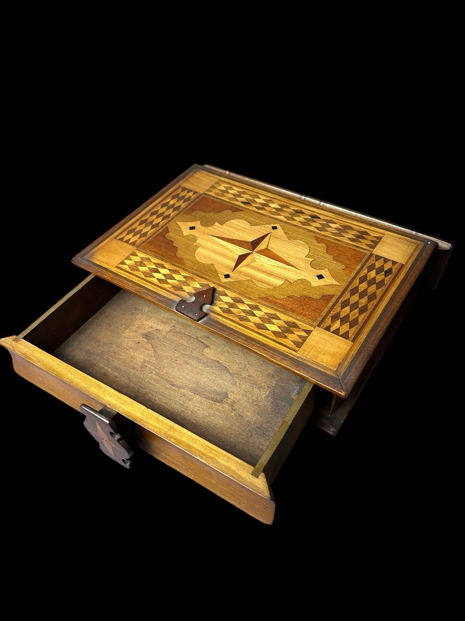 Wooden Hidden Treasure Box With Secret Compartment, 1930s (SR) #13152 ...