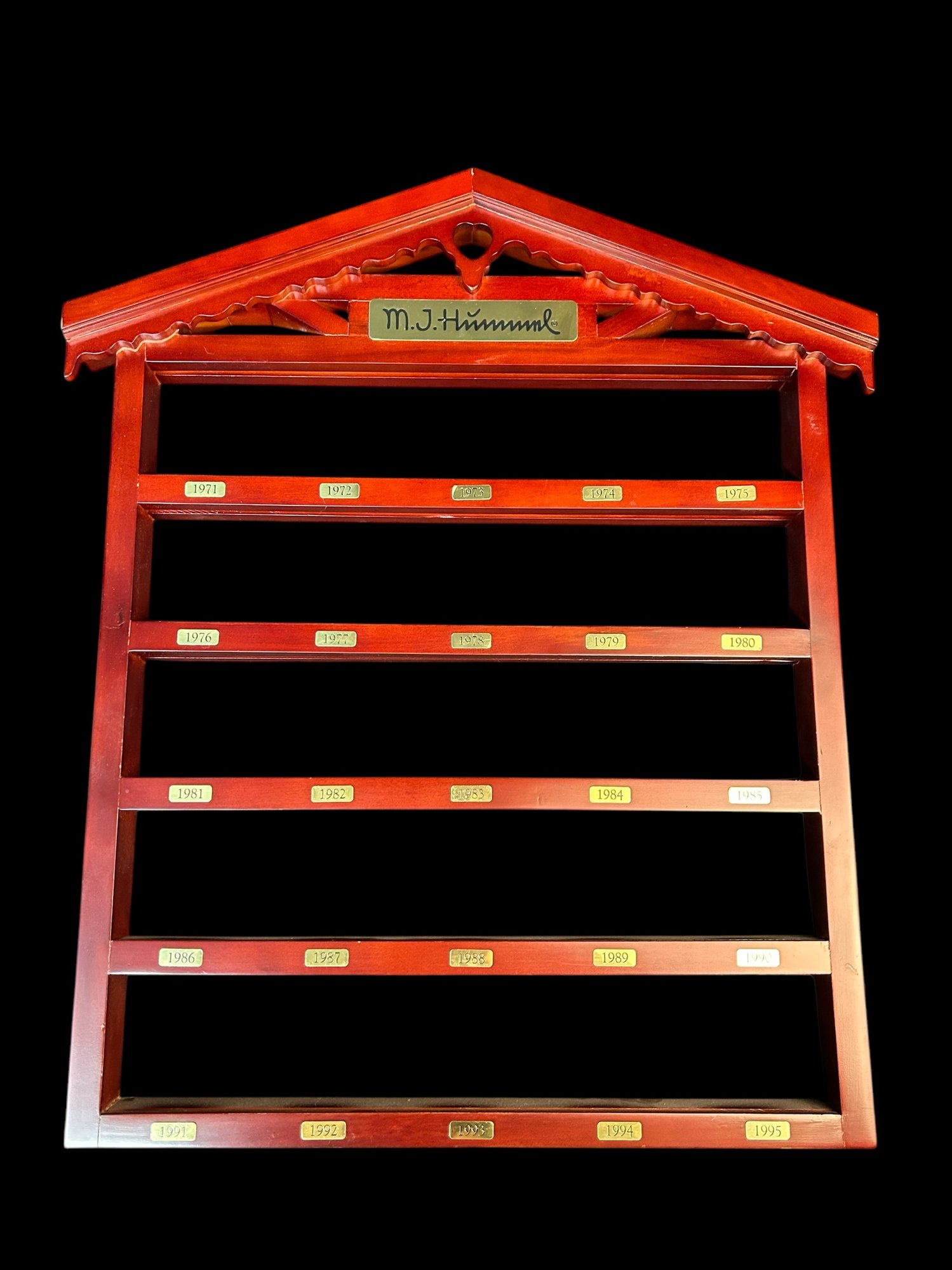 Collectors Hummel Wooden Display Hanging Shelf #15605 | Auctionninja.com