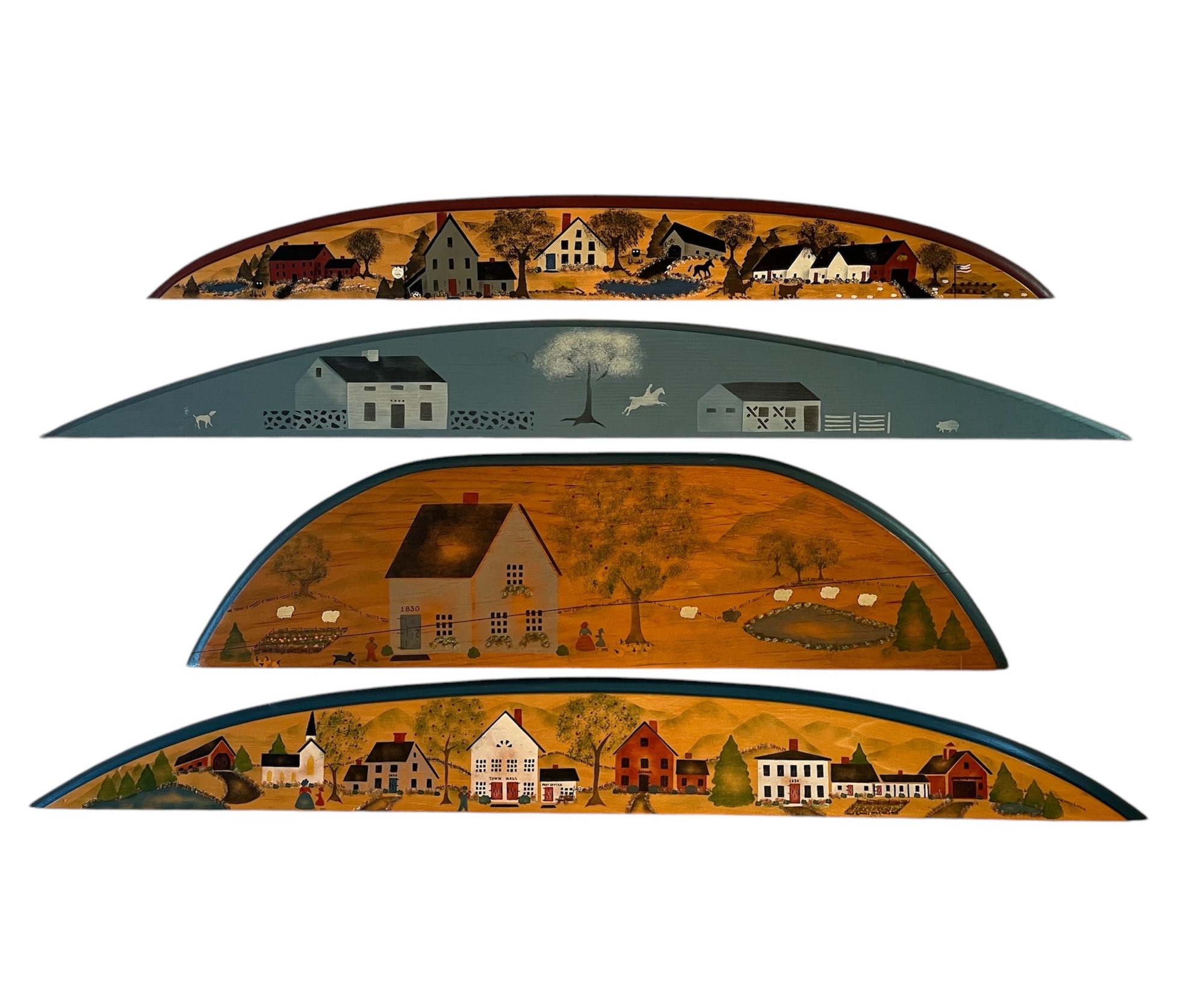 Wooden Door Topper Series With Hand Painted Folk Art Scenes (GBR ...