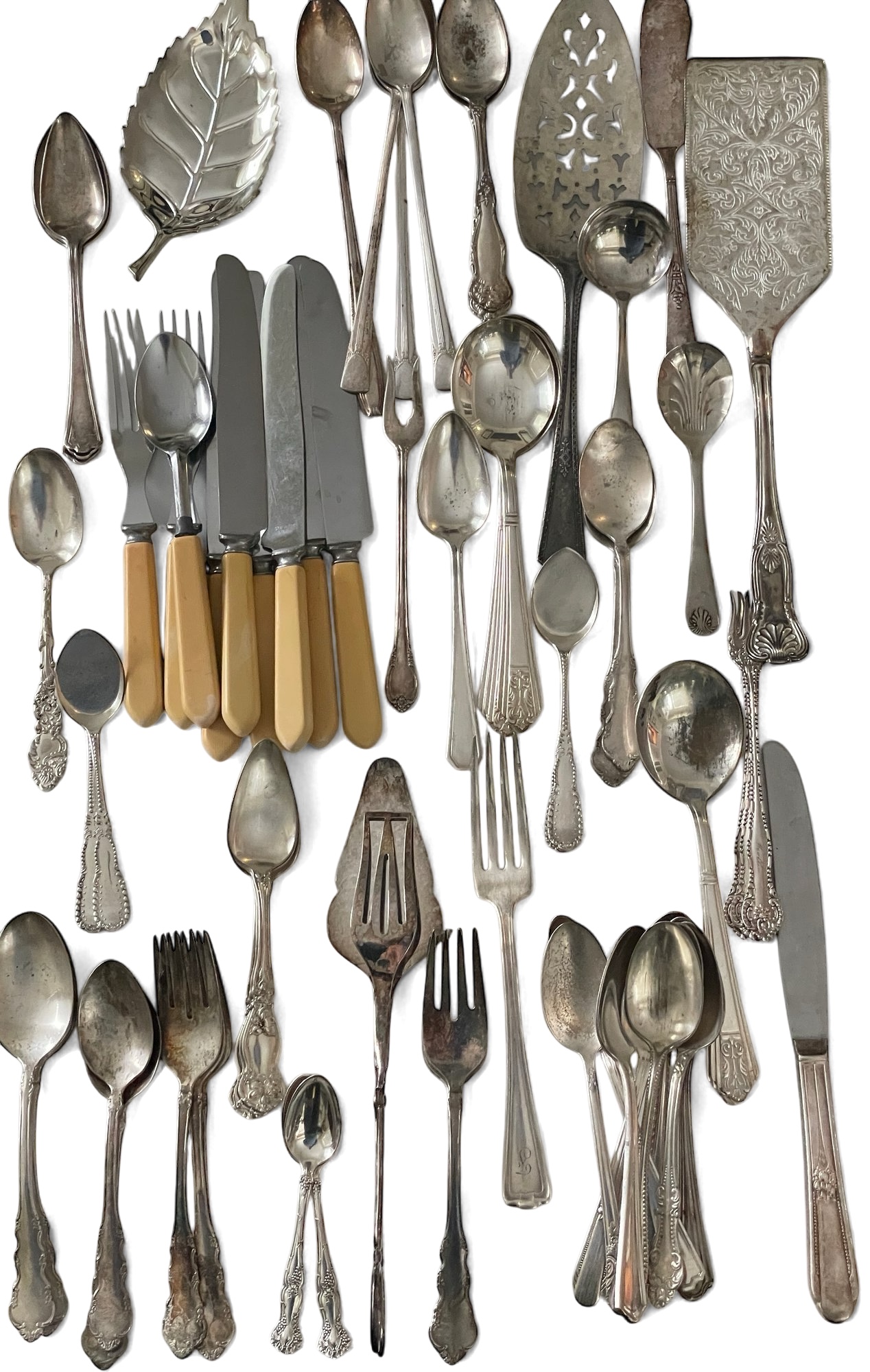 Silver Plated Flatware , R&B , Rogers Etc. Stainless W/ Resin Handles ...