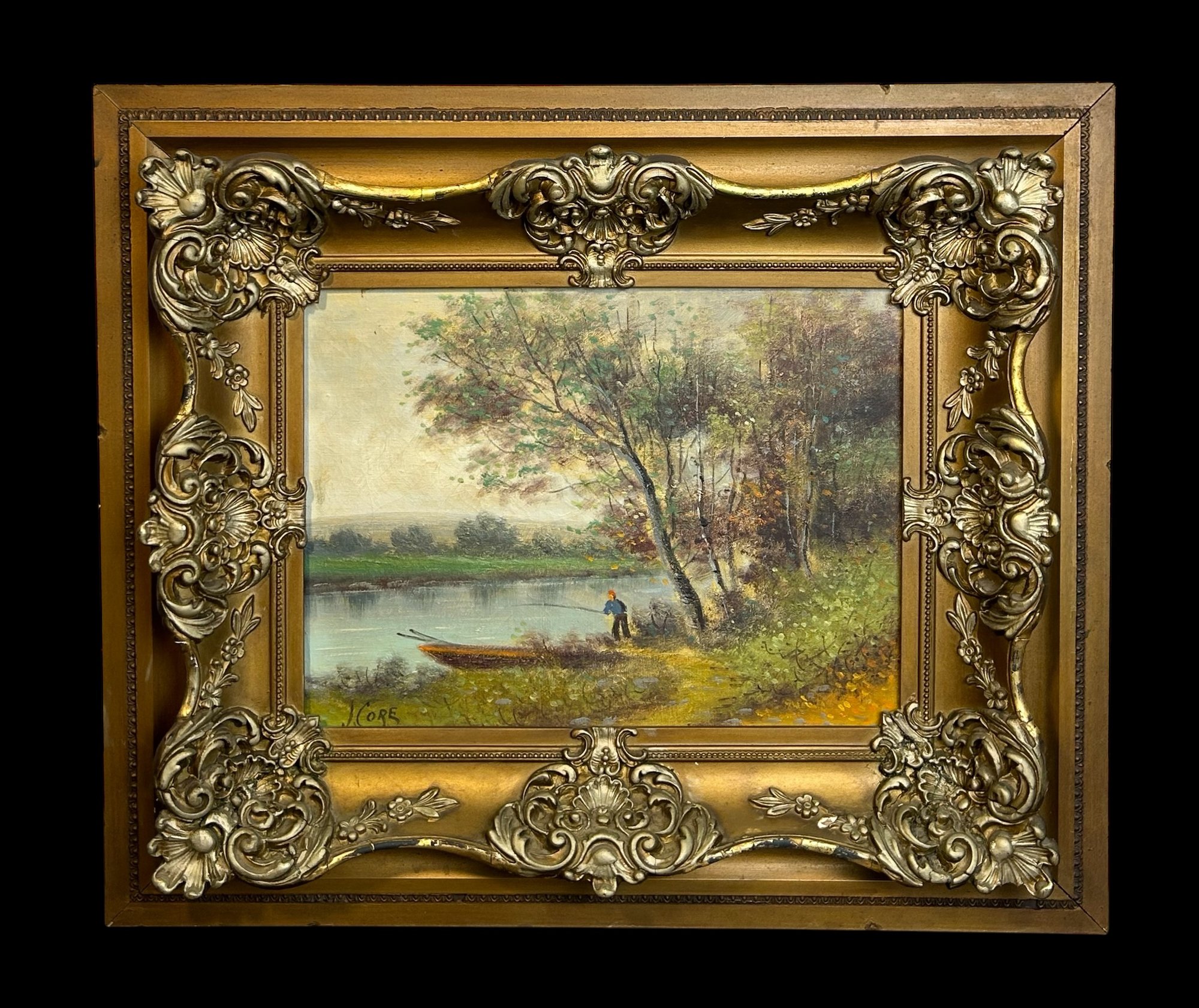Original Oil Painting Signed J Core (DR) #17523 | Auctionninja.com