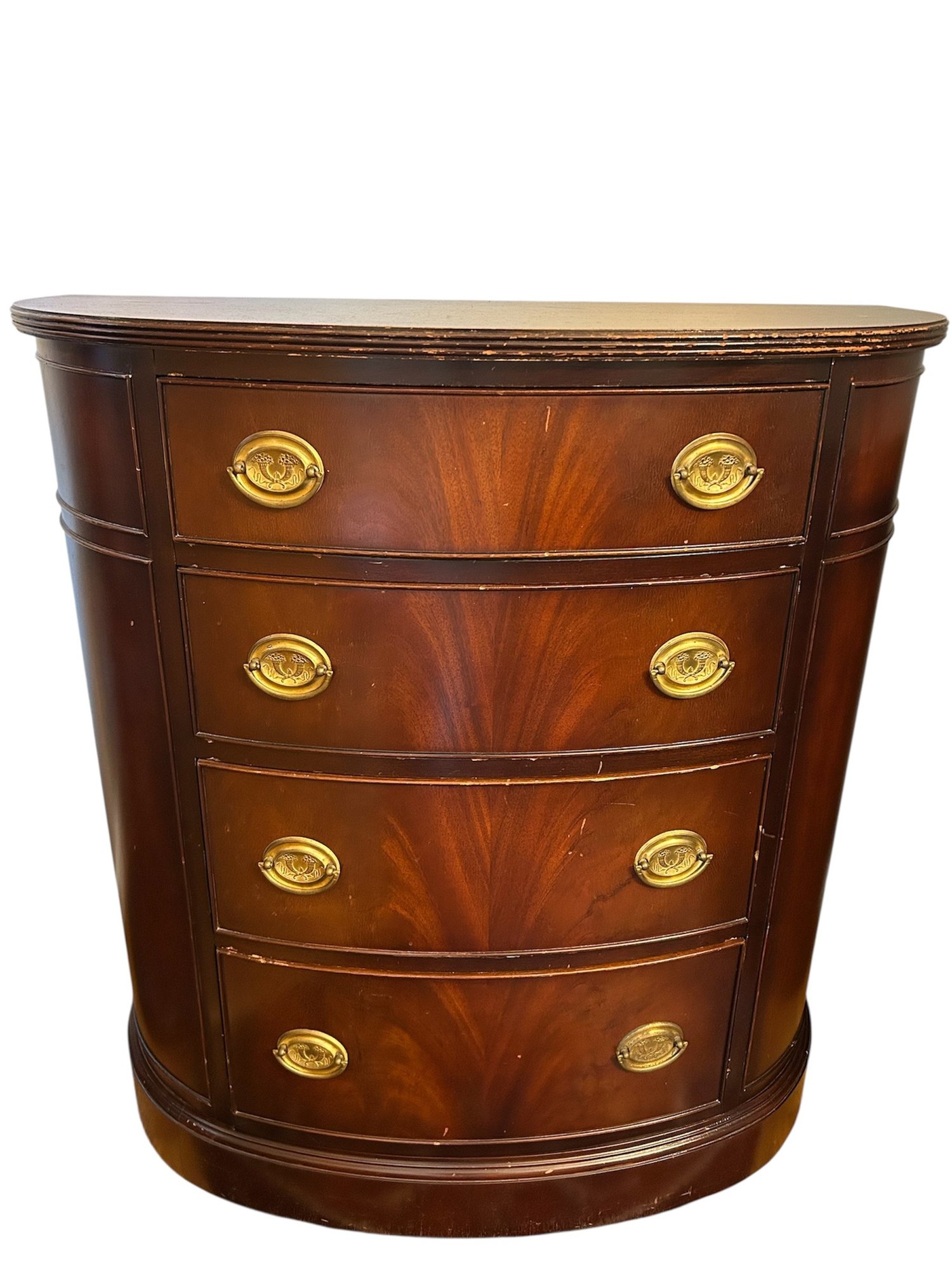 Vintage Mahogany Georgian Style Half Moon Console #26577 | Auctionninja.com