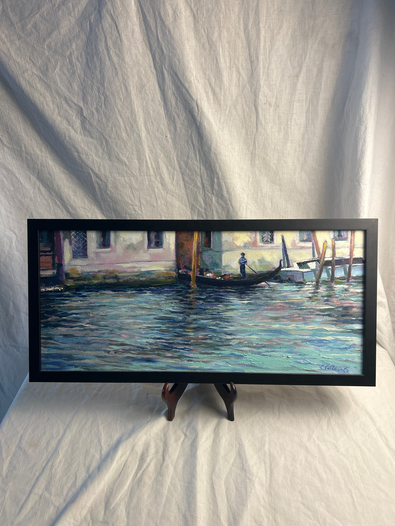 Charlie Allen, Gondolas, Venice, Signed Original #11247 | Auctionninja.com