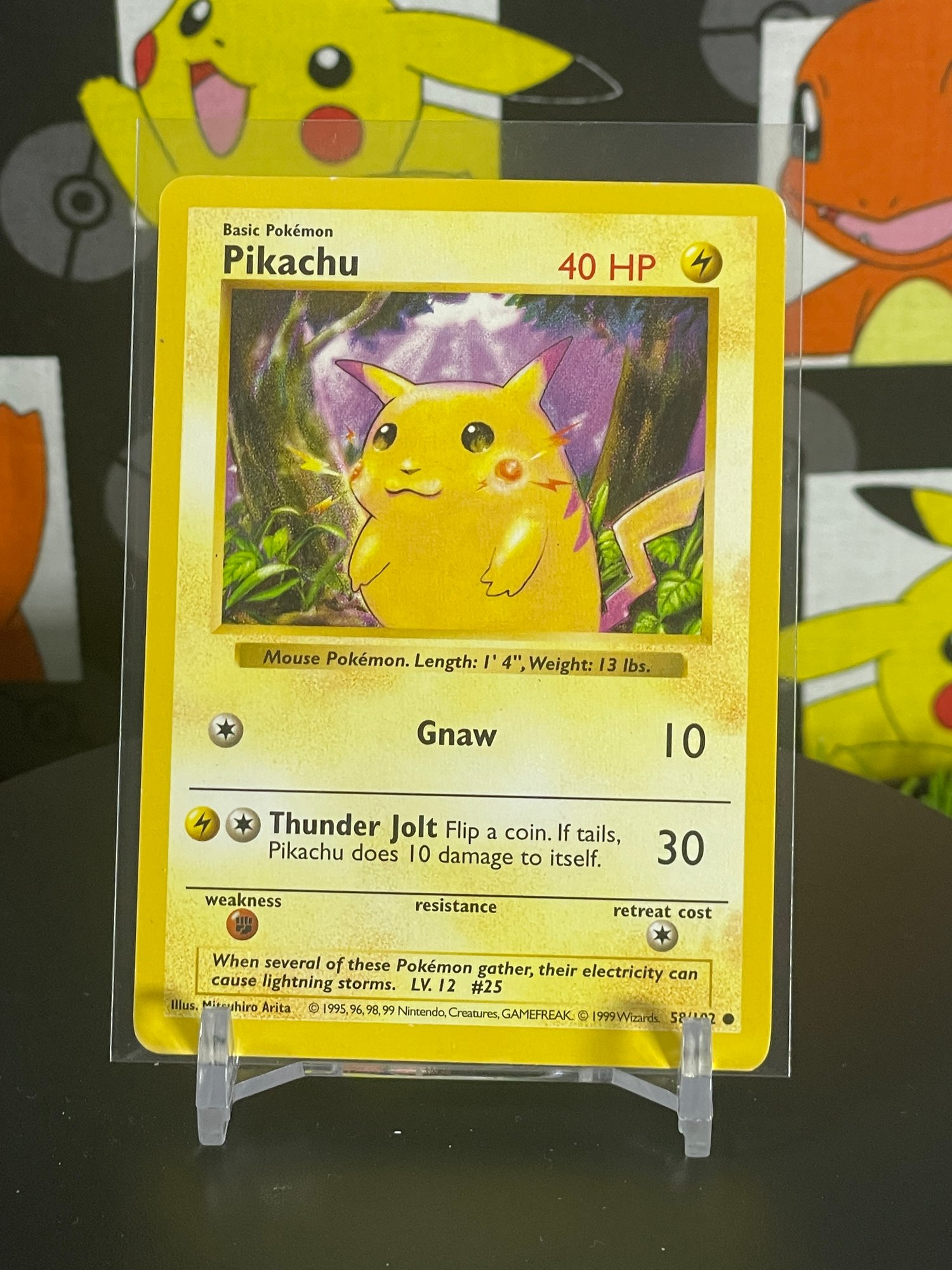 Vintage Pokemon 1999 BASE SET SHADOWLESS RED CHEEKS PIKACHU #14830 ...