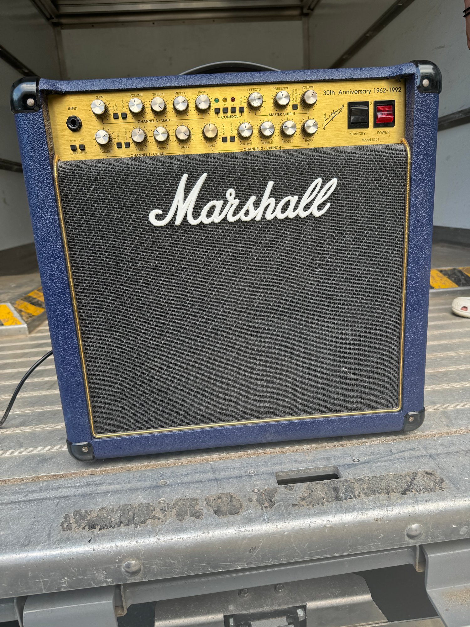 RARE BLUE Vintage Marshall 1992 30th Anniversary 6101 Tube Guitar Combo ...