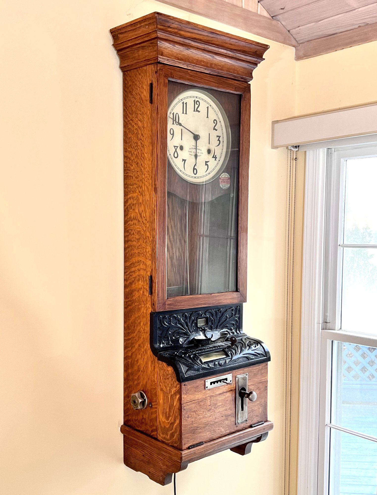 Antique Interboro Time Clock Co. Employee Time Clock #154868 ...