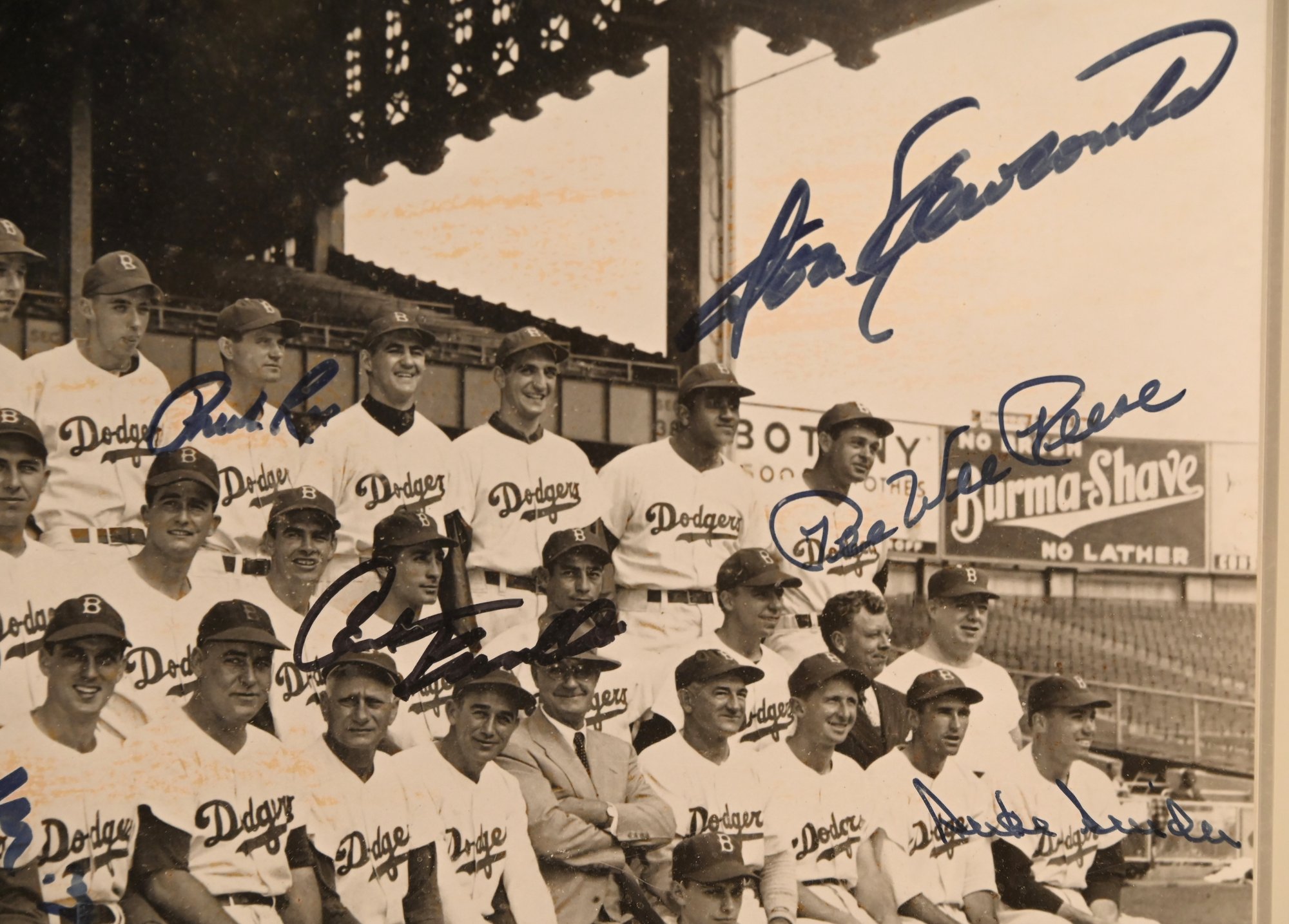 Signed Brooklyn Dodgers Photograph, Including Pee-wee, Reese And Duke ...