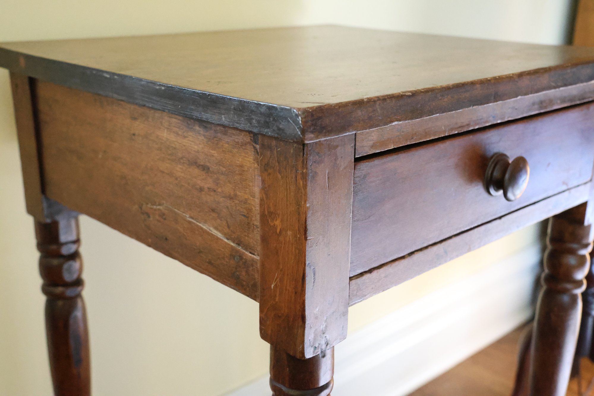 Antique Pine Single Drawer Side Table #151669 | Auctionninja.com