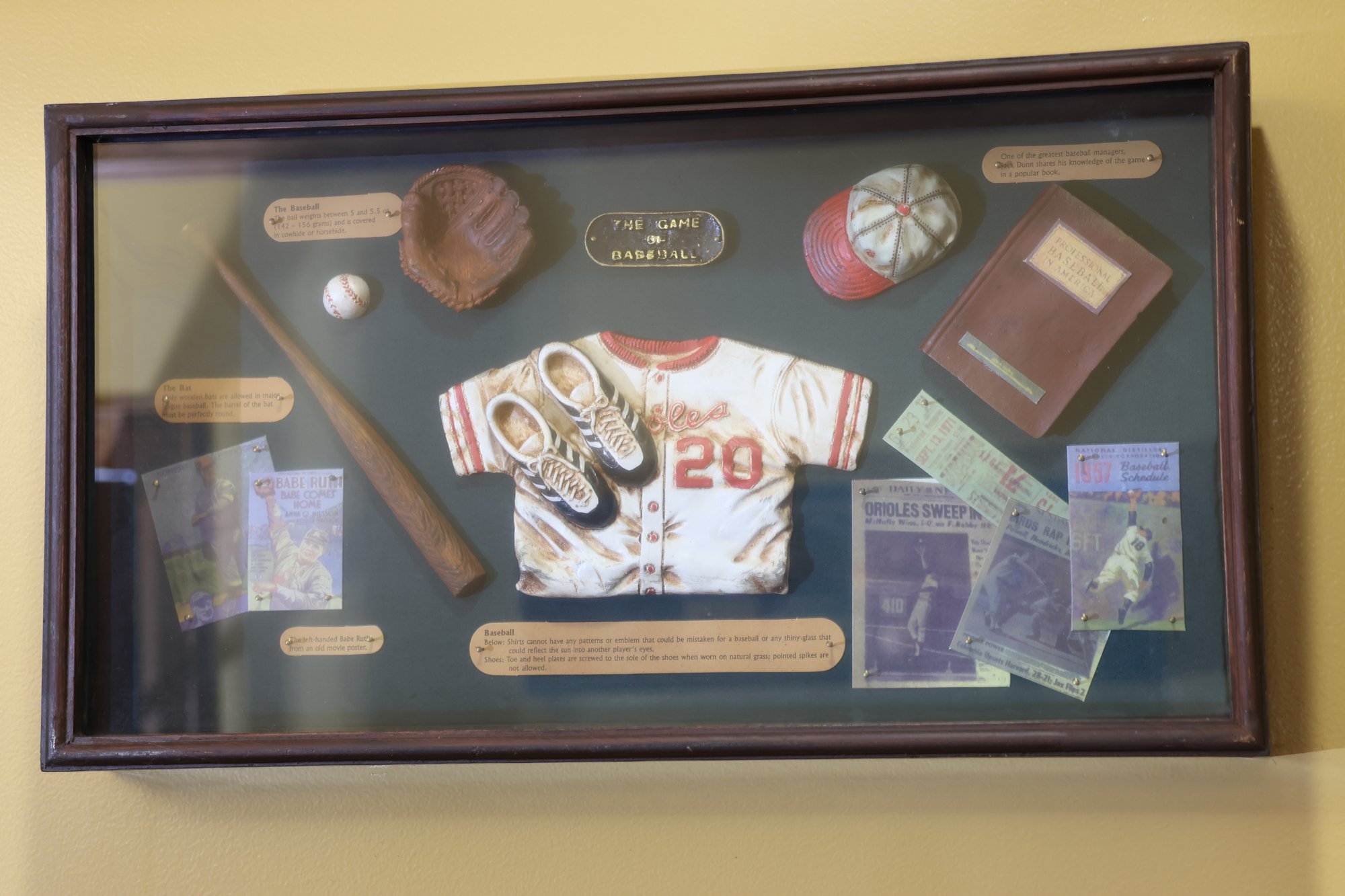 The Game Of Baseball Shadowbox Display #142564 | Auctionninja.com