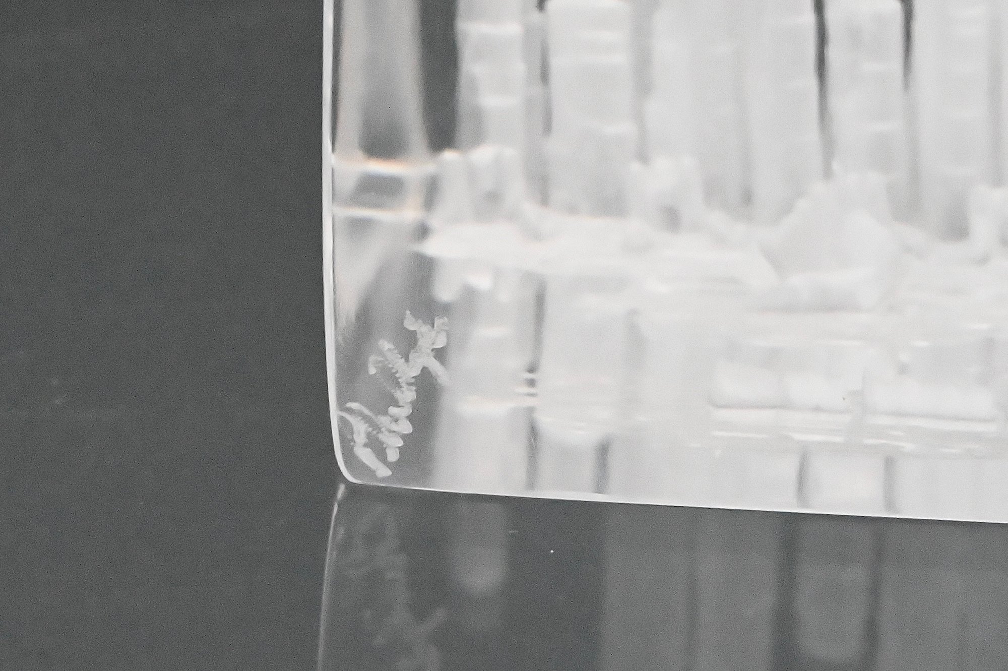 Lucite 3D City Skyline Sculpture Paperweight #176374 | Auctionninja.com