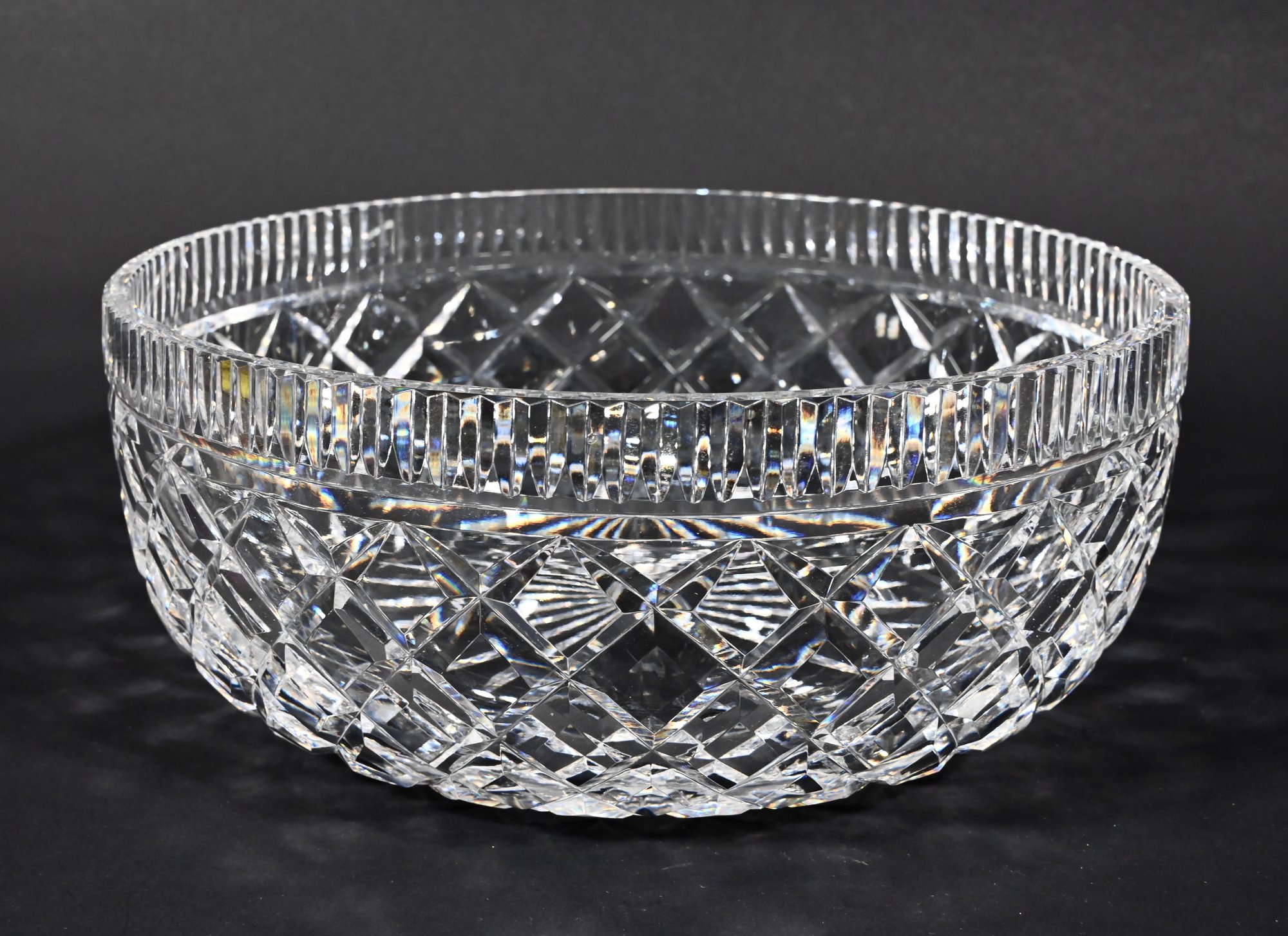 Waterford Cut Crystal Diamond Pattern Bowl #159957 | Auctionninja.com