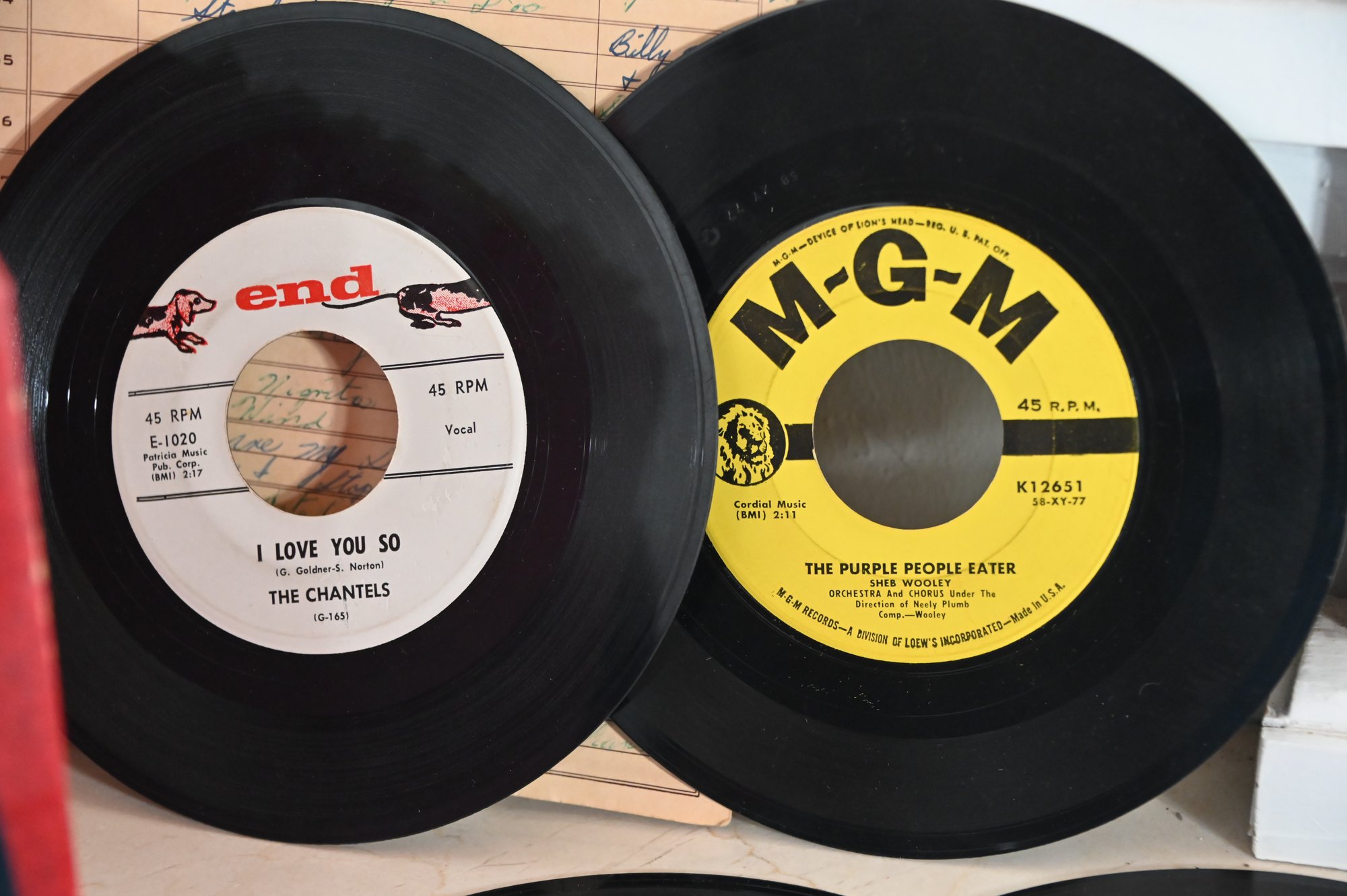 Vintage 45 RPM Record Collection With Case And List Of Records #157091 ...