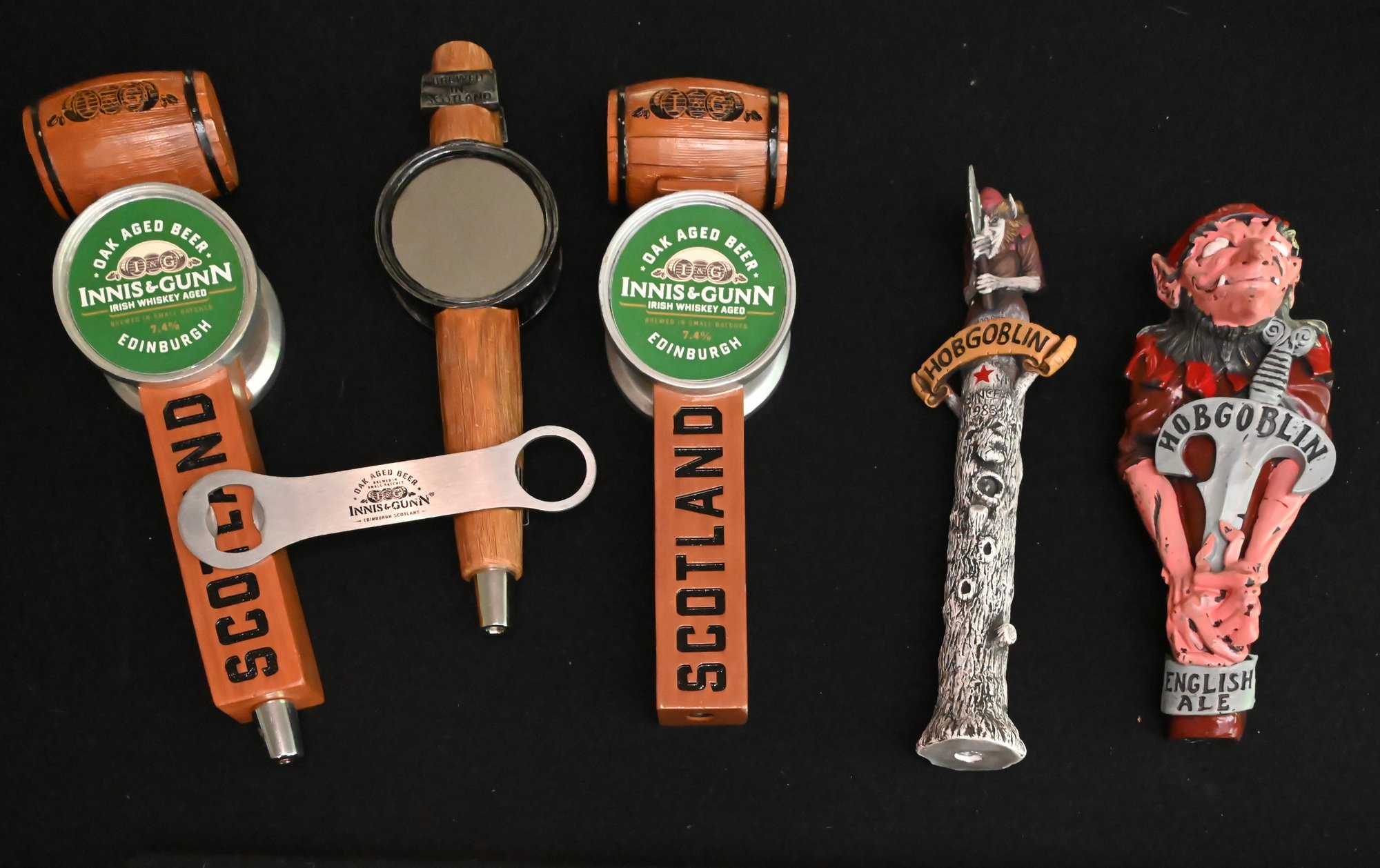 Lot Of 5 Craft Beer Tap Handles Innis & Gunn Hobgoblin English Ale ...