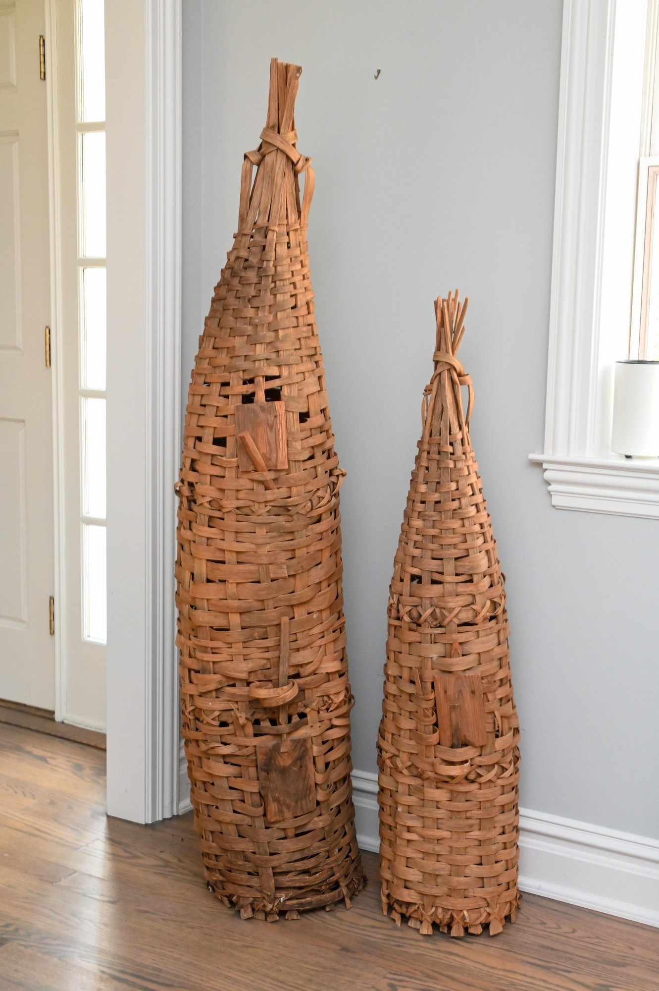 Antique Woven Fishing Baskets Pair #171661 | Auctionninja.com