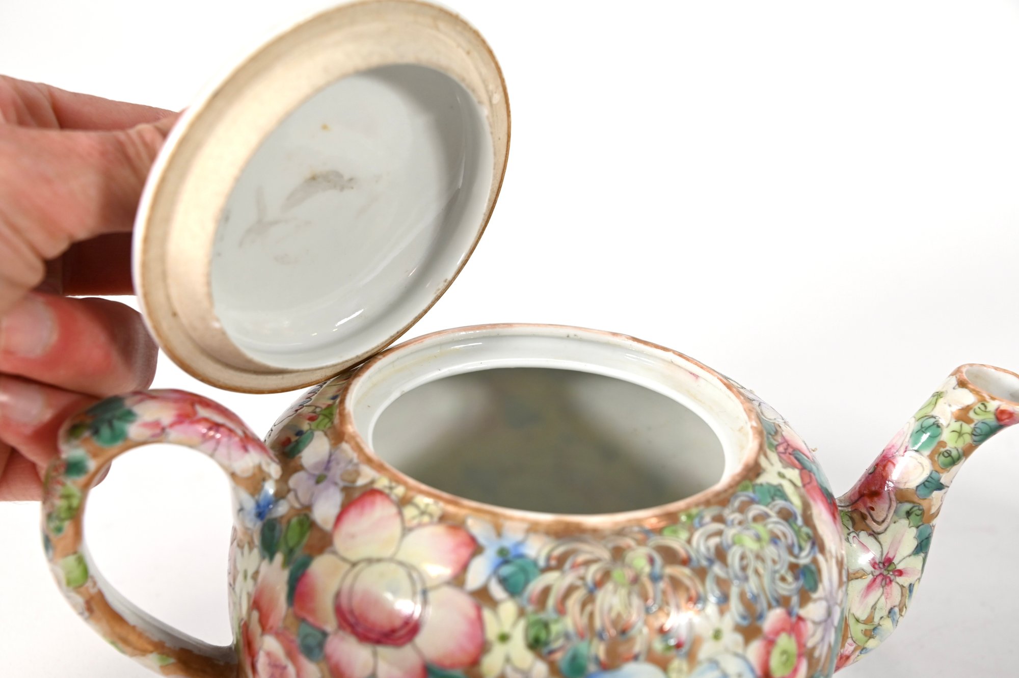 Decorative Porcelain Teapots Chinese Famille Rose & Italian Capodimonte ...