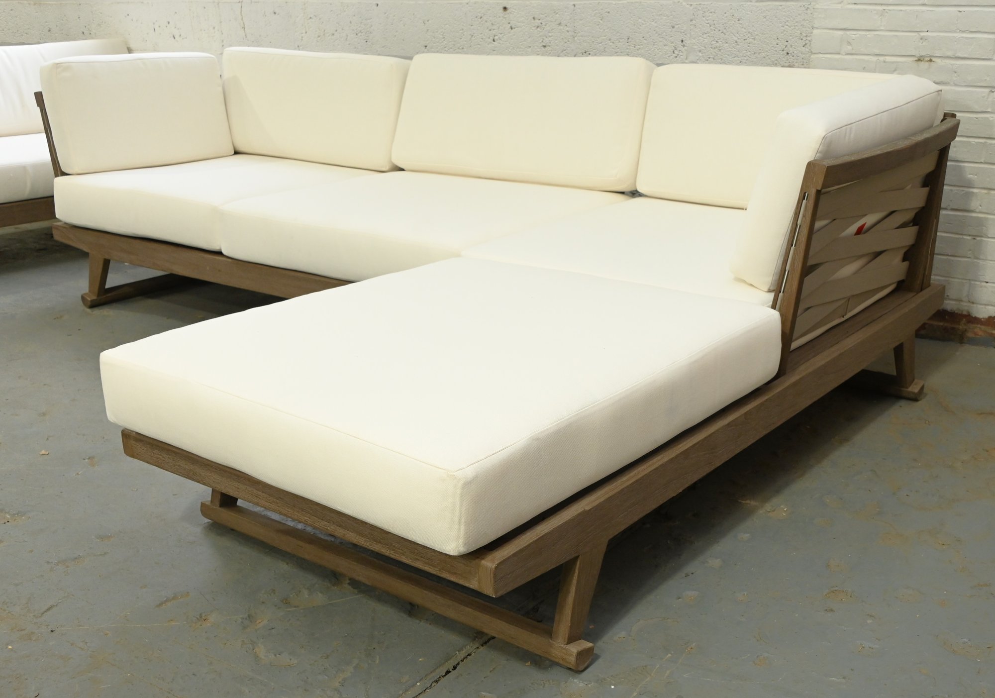 B&B Italia Outdoor Gio Pickled Teak 2 Piece Sofa Set #142992 ...