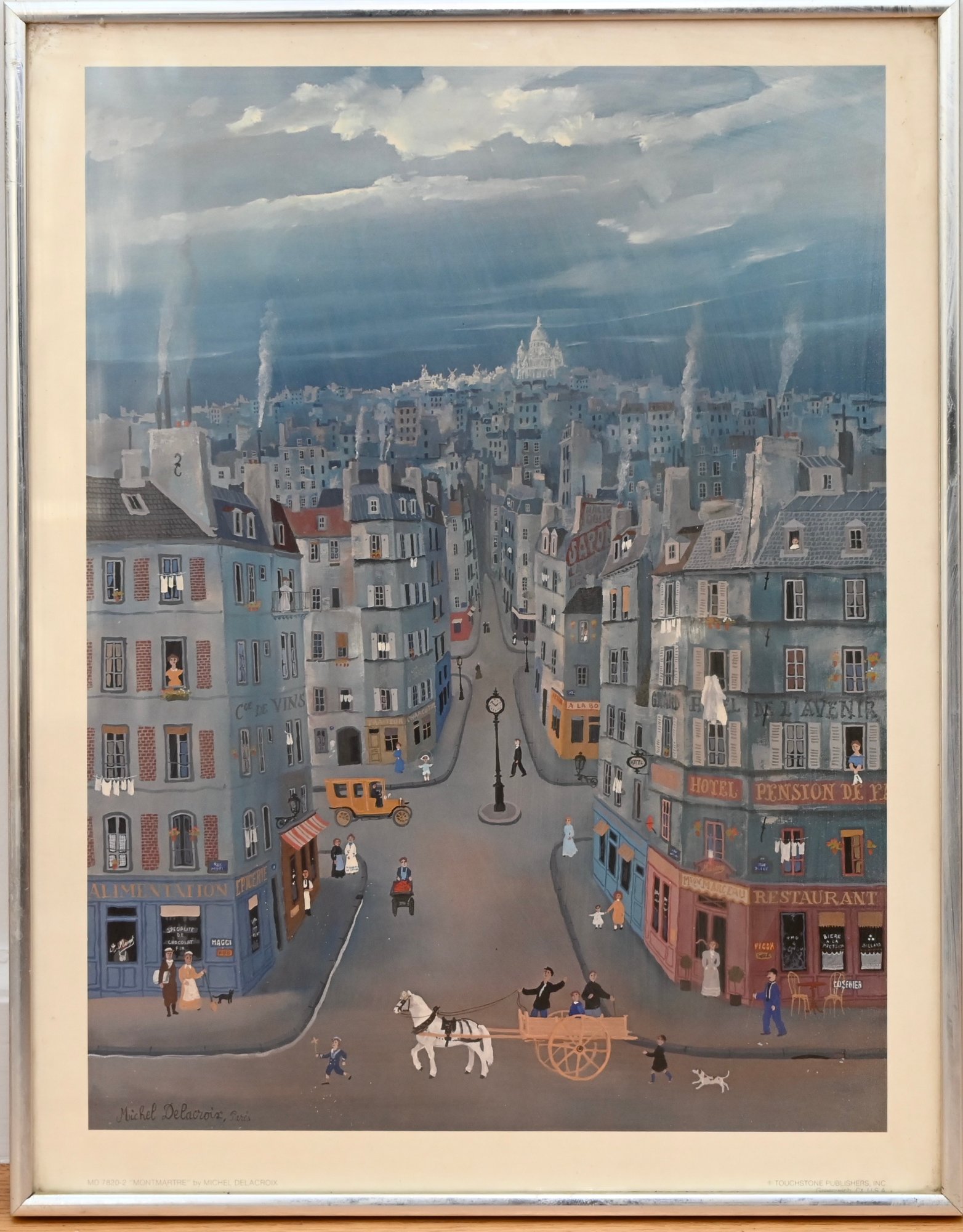 Montmartre Street Scene By Michel Delacroix #156168 | Auctionninja.com