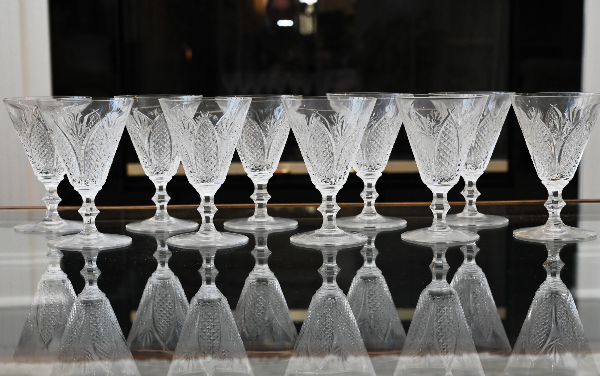Waterford Crystal White Wine Glasses Dunmore Pattern- Set Of 10 #152420 ...