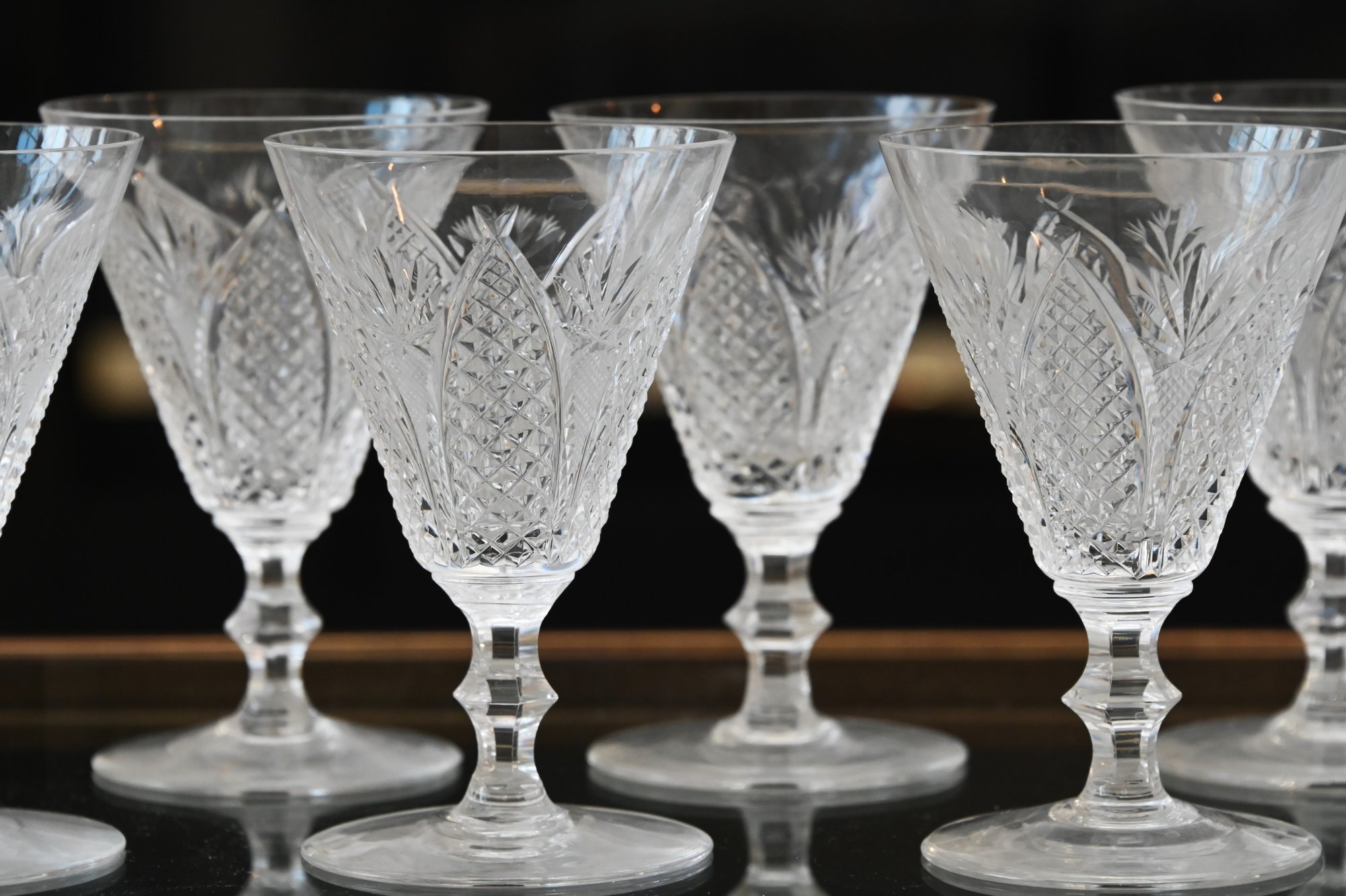 Waterford Crystal White Wine Glasses Dunmore Pattern- Set Of 10 #152420 ...