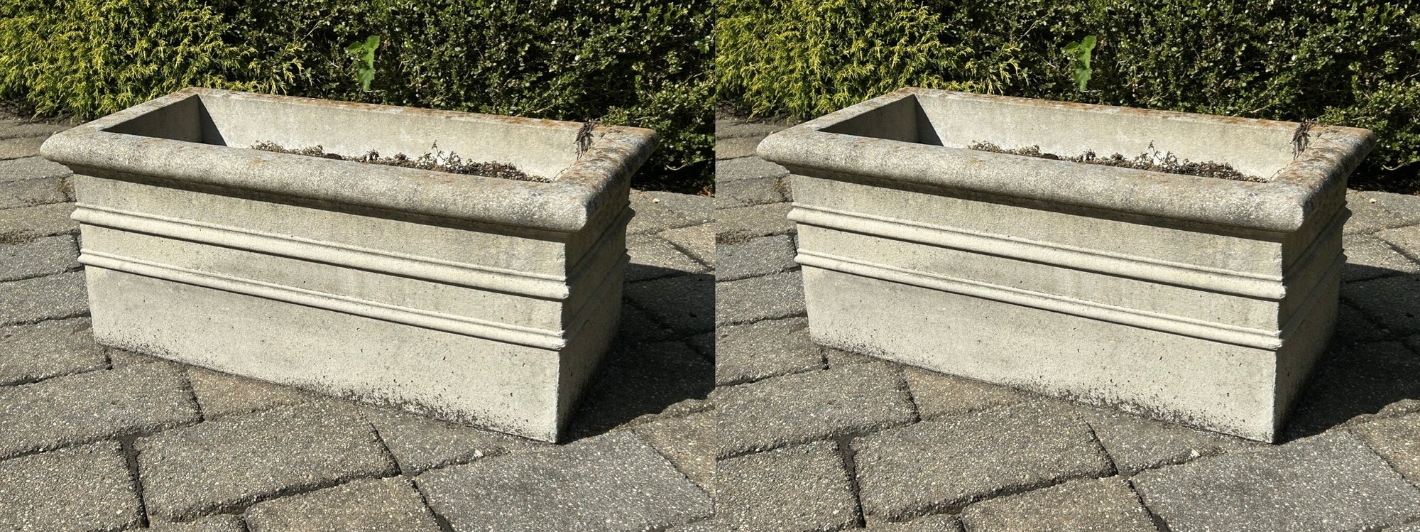 Pair Of Stone Planter Boxes #165882 | Auctionninja.com