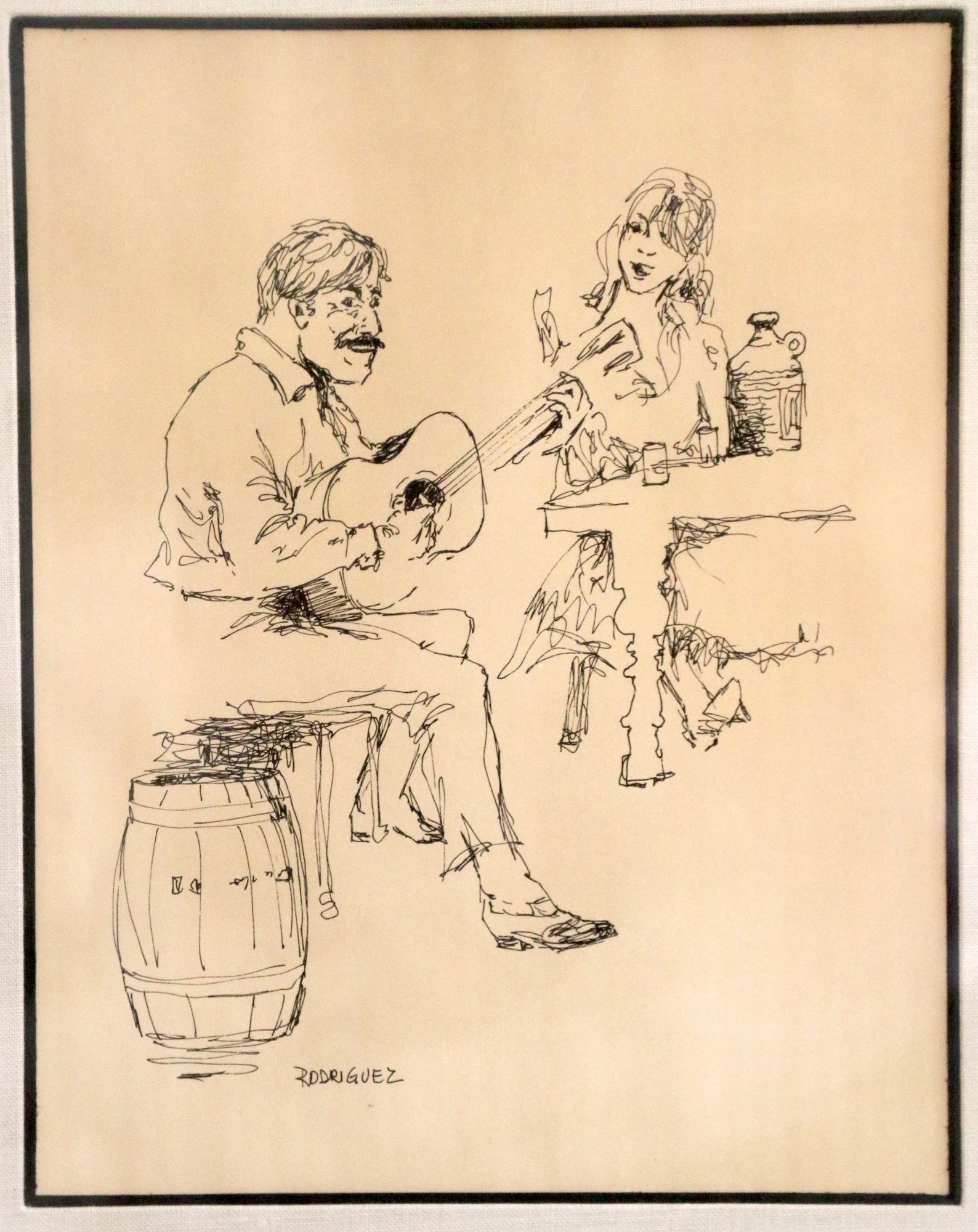 Luis Rodriguez The Players Original Drawing #143093 | Auctionninja.com